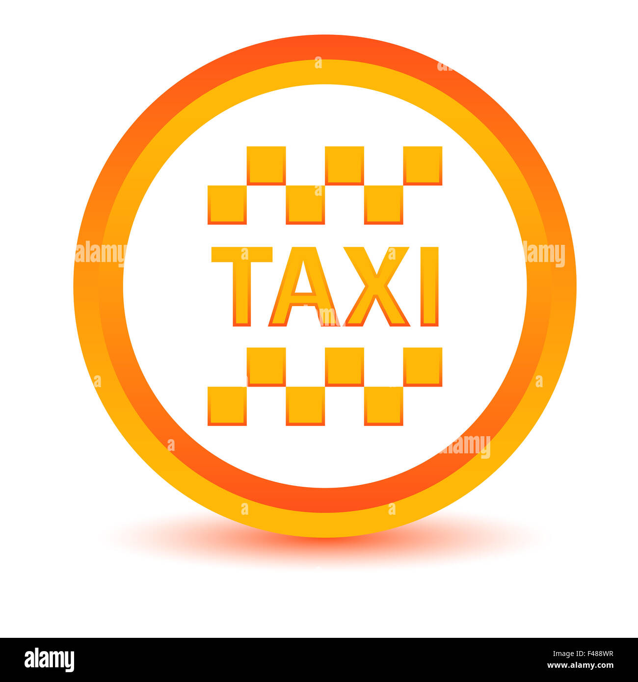 Orange taxi icon Stock Photo - Alamy