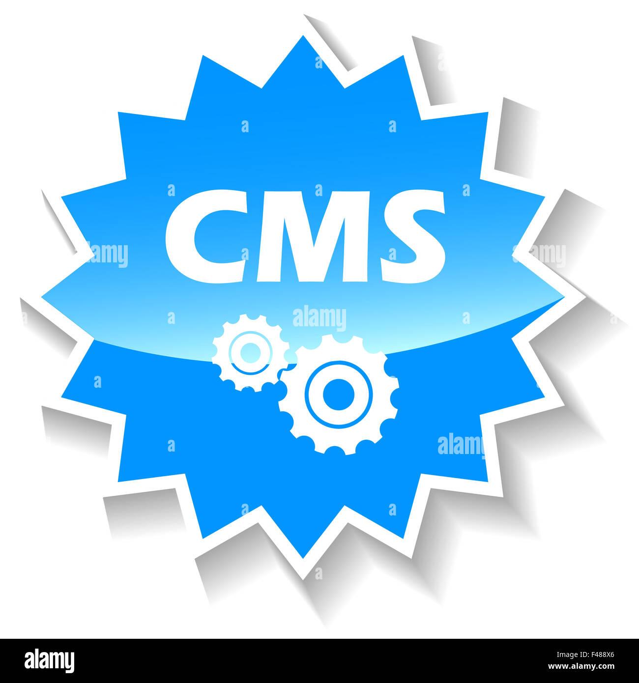 Cms blue icon Stock Photo - Alamy
