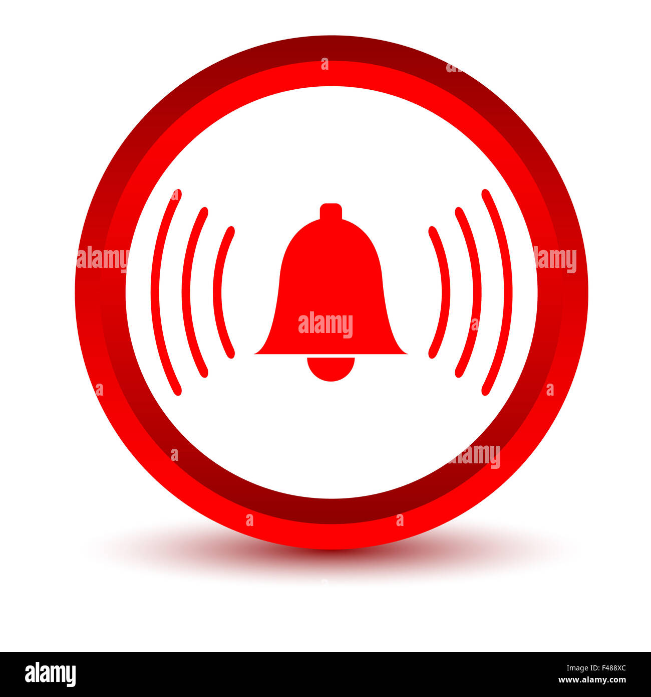 Mechanical red alarm clock Cut Out Stock Images & Pictures - Alamy
