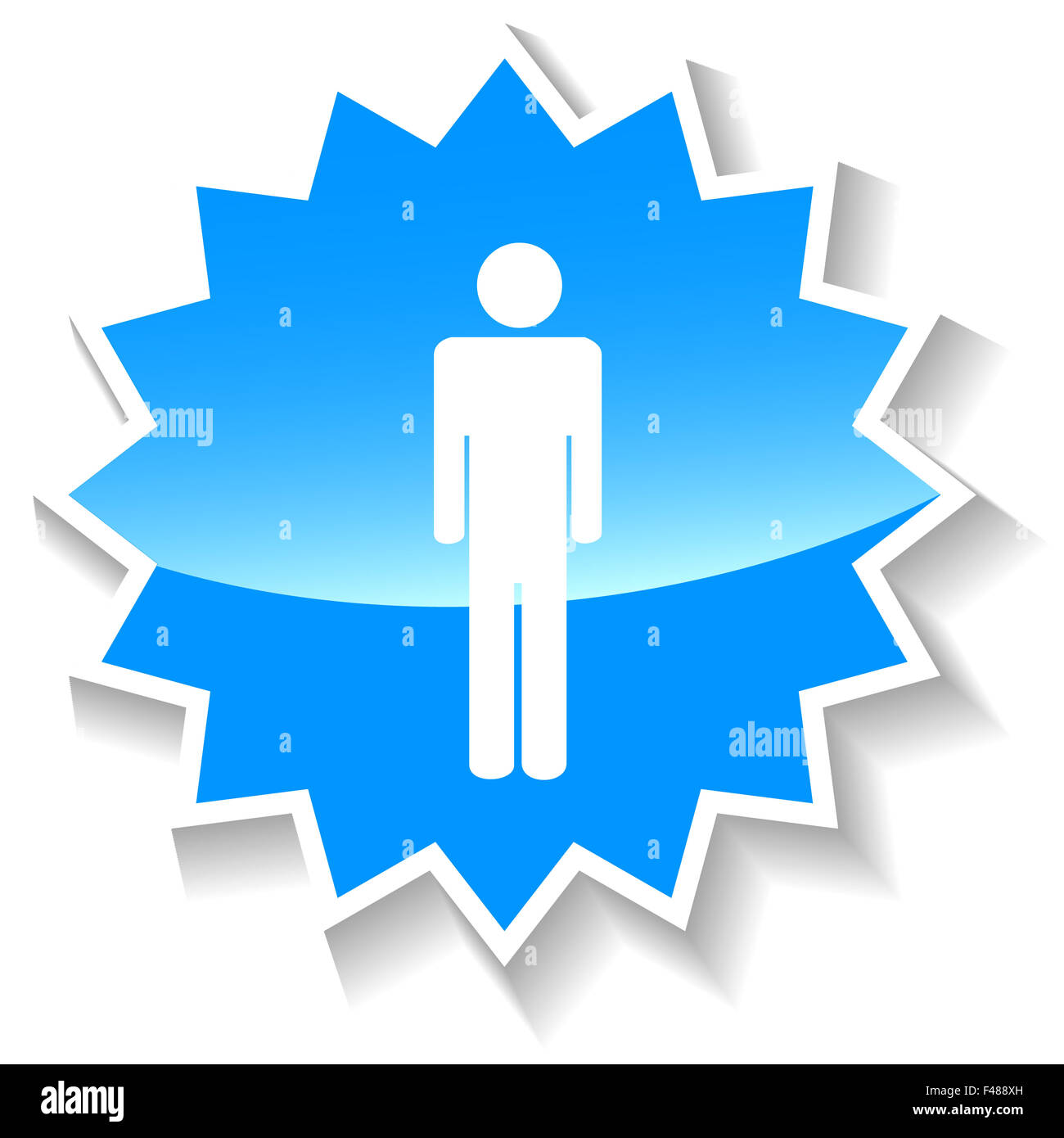 Man blue icon Stock Photo - Alamy