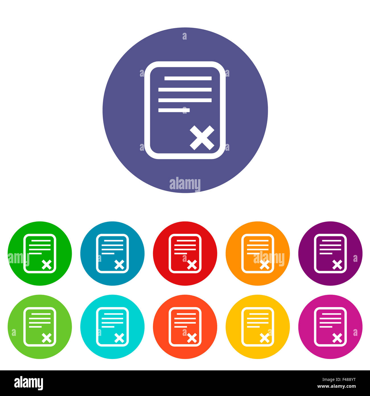 Bad document flat icon Stock Photo - Alamy