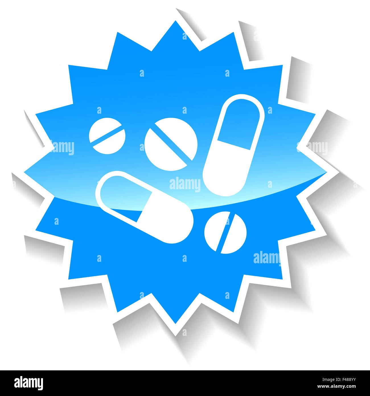 Medicine blue icon Stock Photo - Alamy
