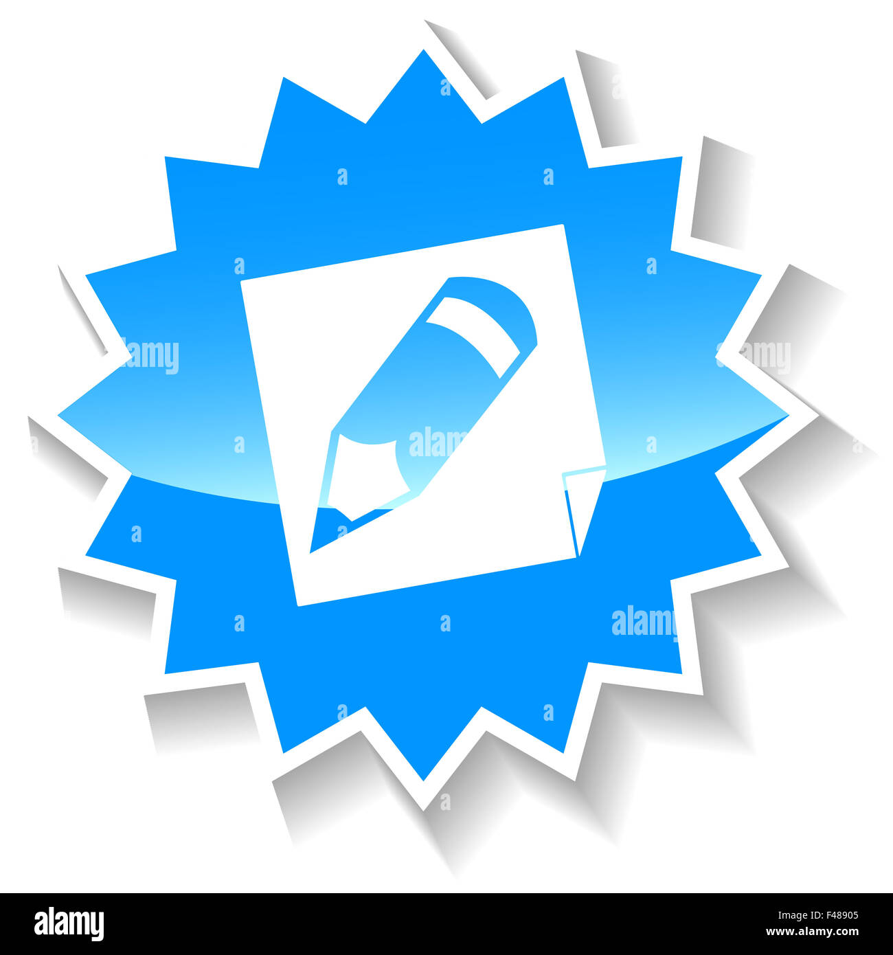 Pencil button icon Cut Out Stock Images & Pictures - Alamy
