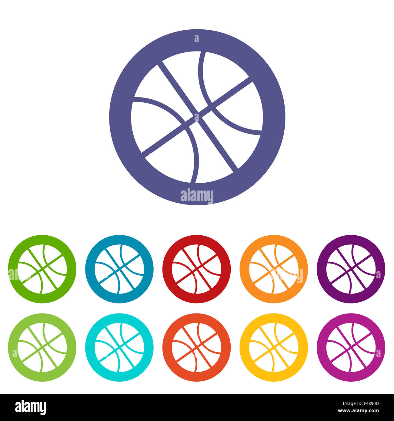 Basketball icon sign blue white hi-res stock photography and images - Alamy