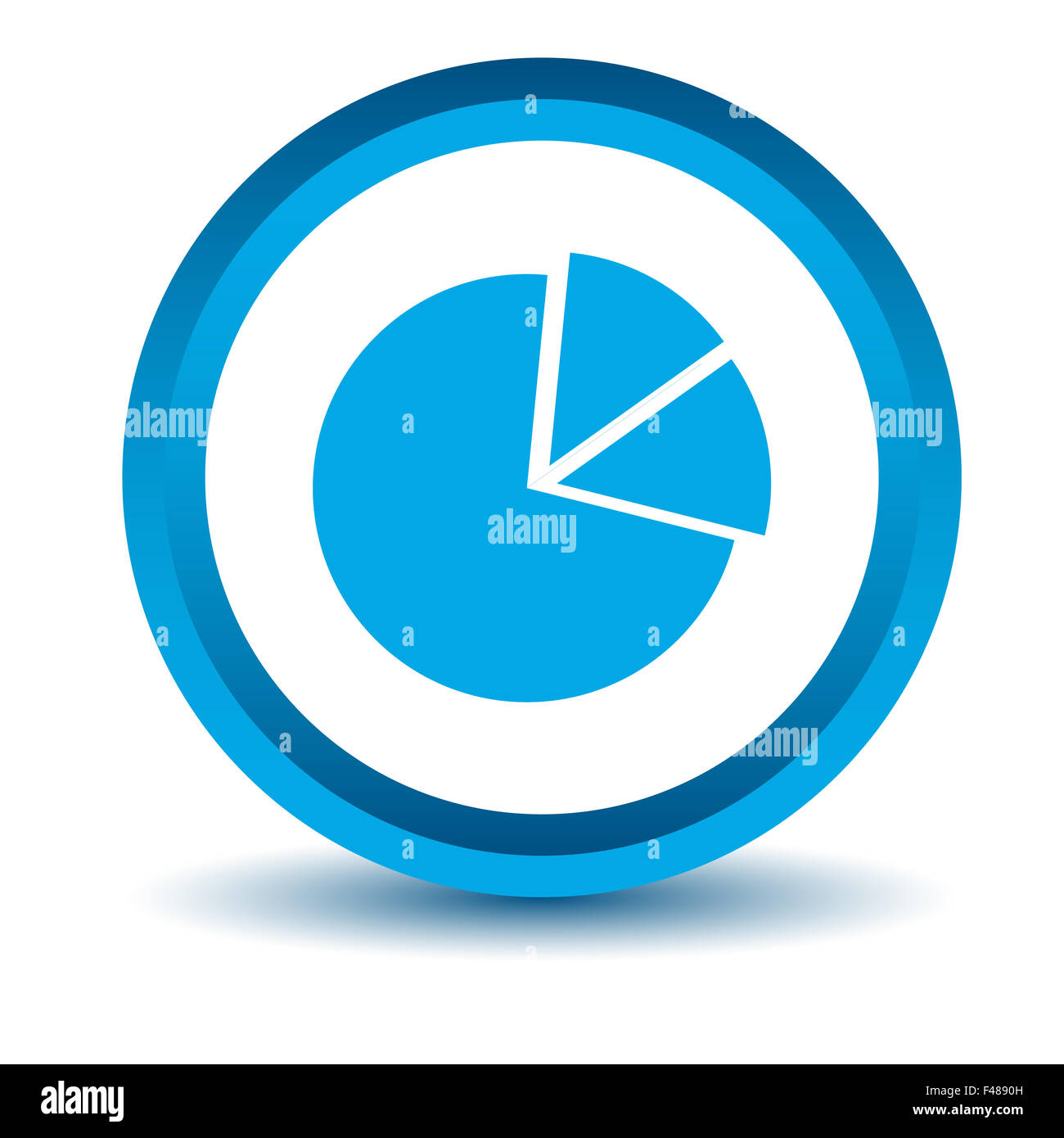 Blue circle chart icon Stock Photo - Alamy