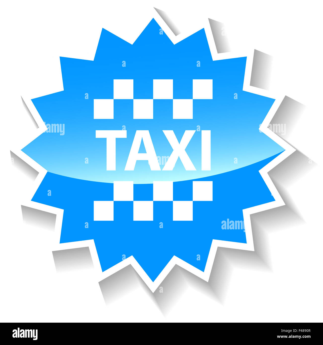 Taxi blue icon Stock Photo - Alamy