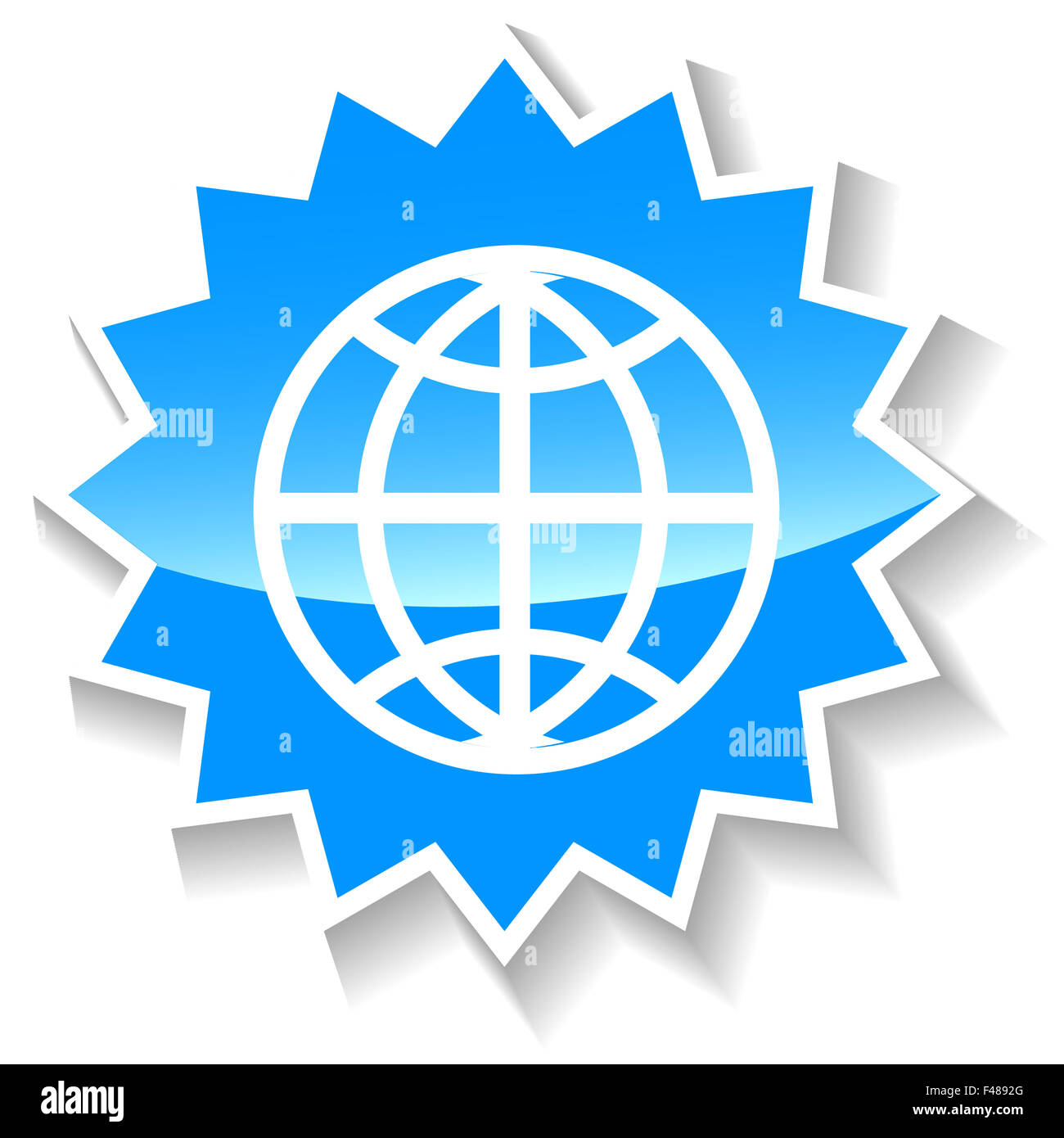 World blue icon Stock Photo - Alamy