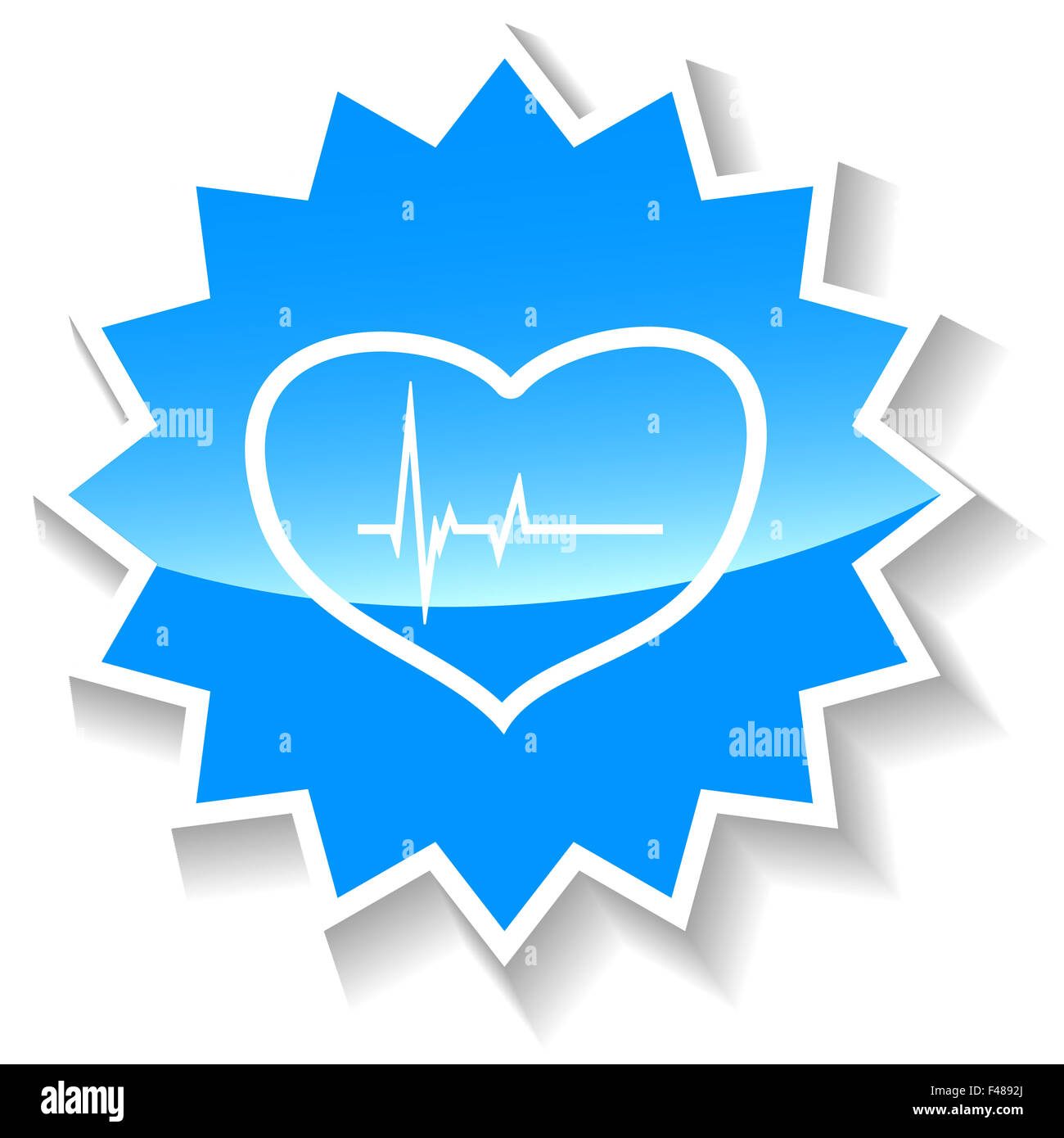Heartbeat blue icon Stock Photo - Alamy