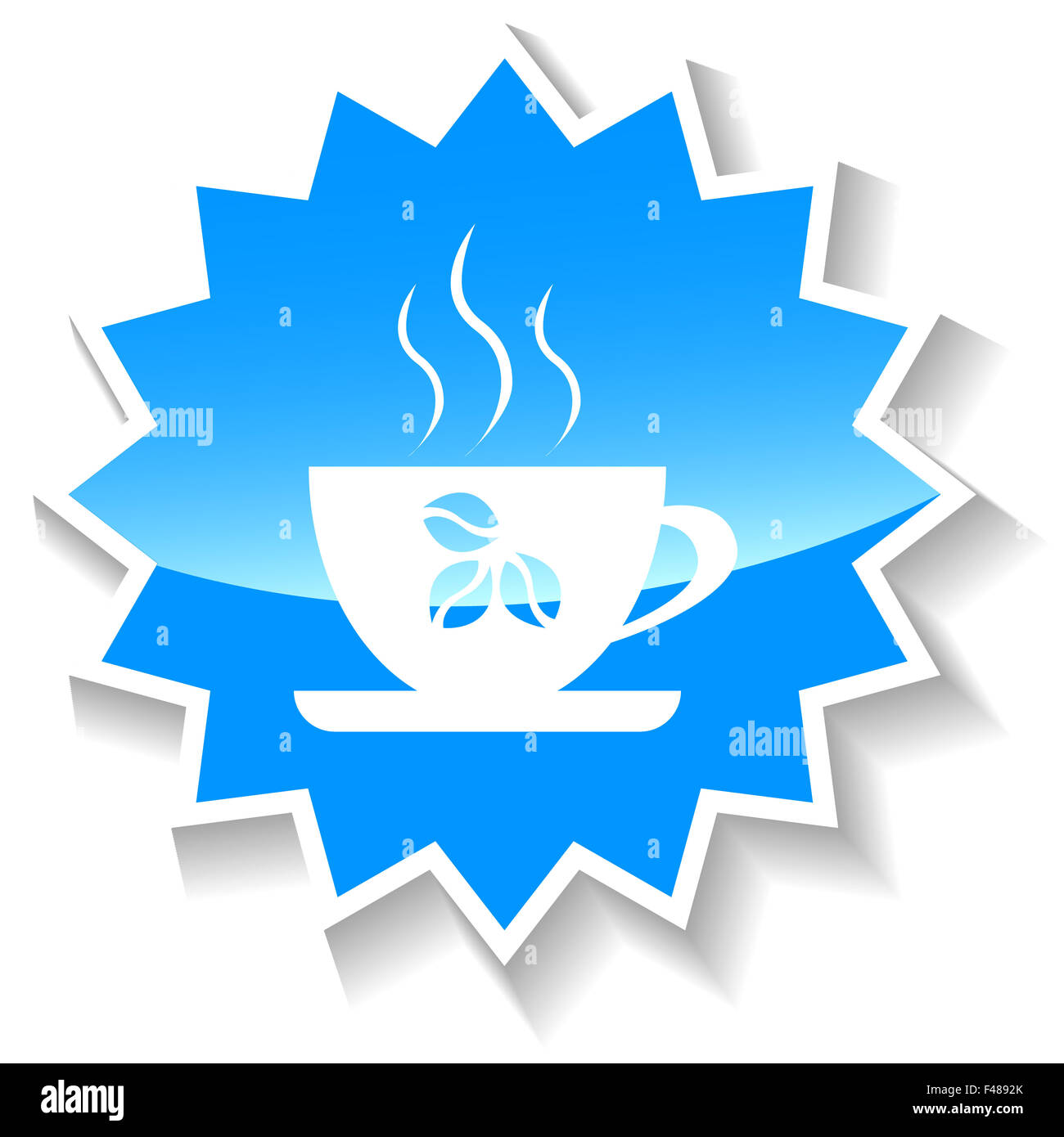 Coffee blue icon Stock Photo - Alamy