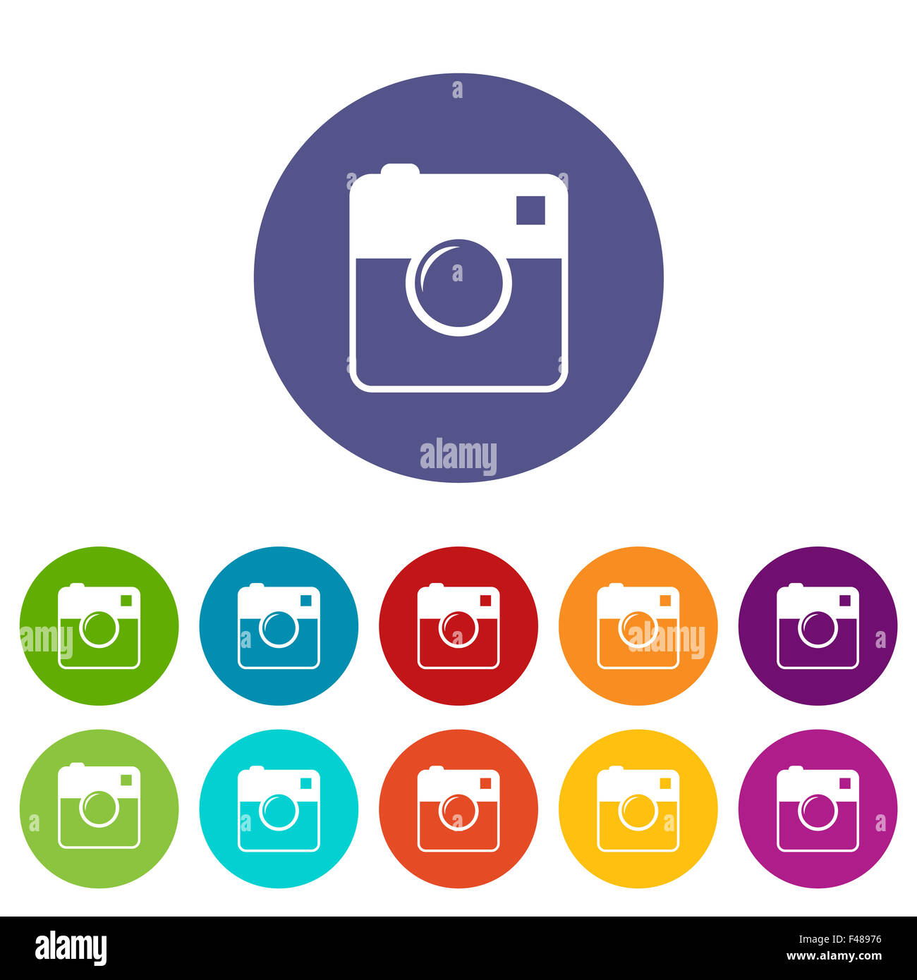 Camera flat icon Stock Photo - Alamy