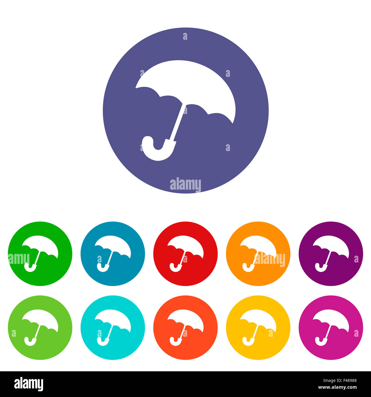 Umbrella icon vector flat Cut Out Stock Images & Pictures - Alamy