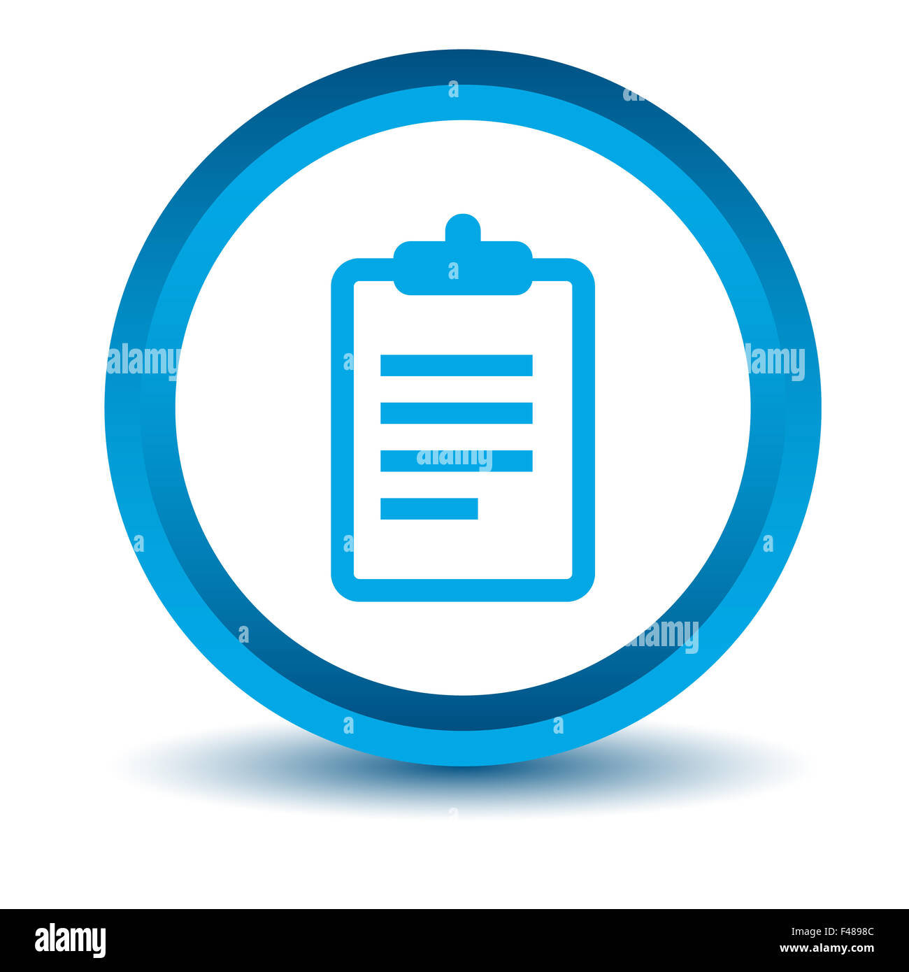 Blue list icon Stock Photo - Alamy