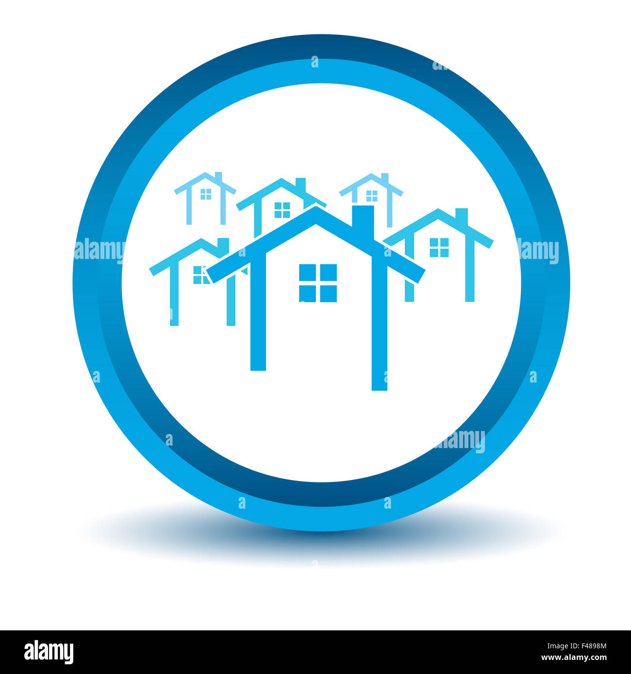 Blue house icon Stock Photo - Alamy