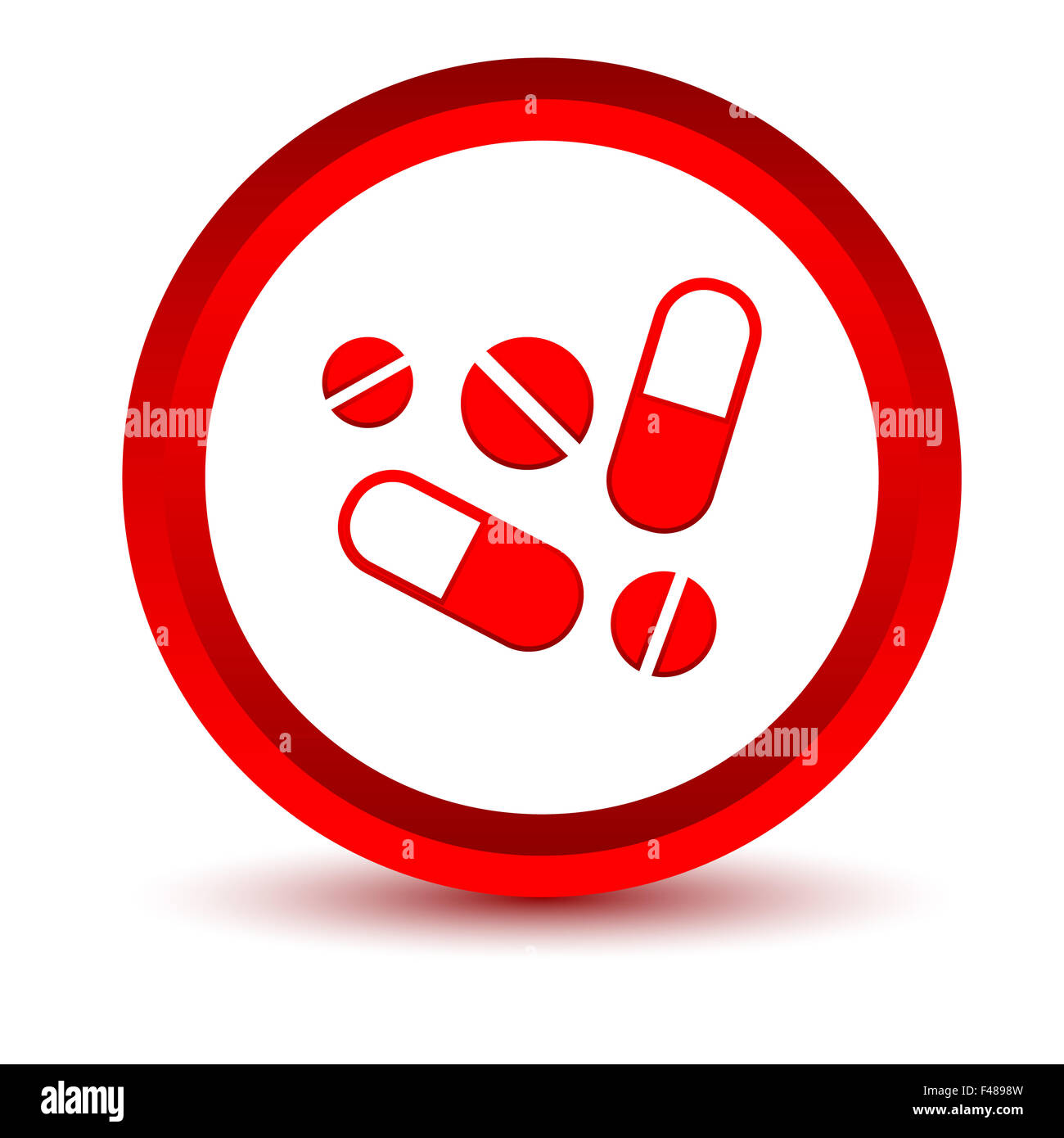 Red medicine icon Stock Photo - Alamy