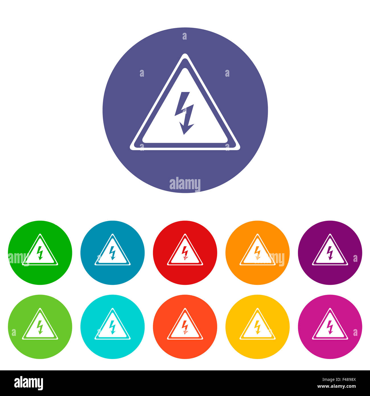 Green electricity flat color Cut Out Stock Images & Pictures - Alamy