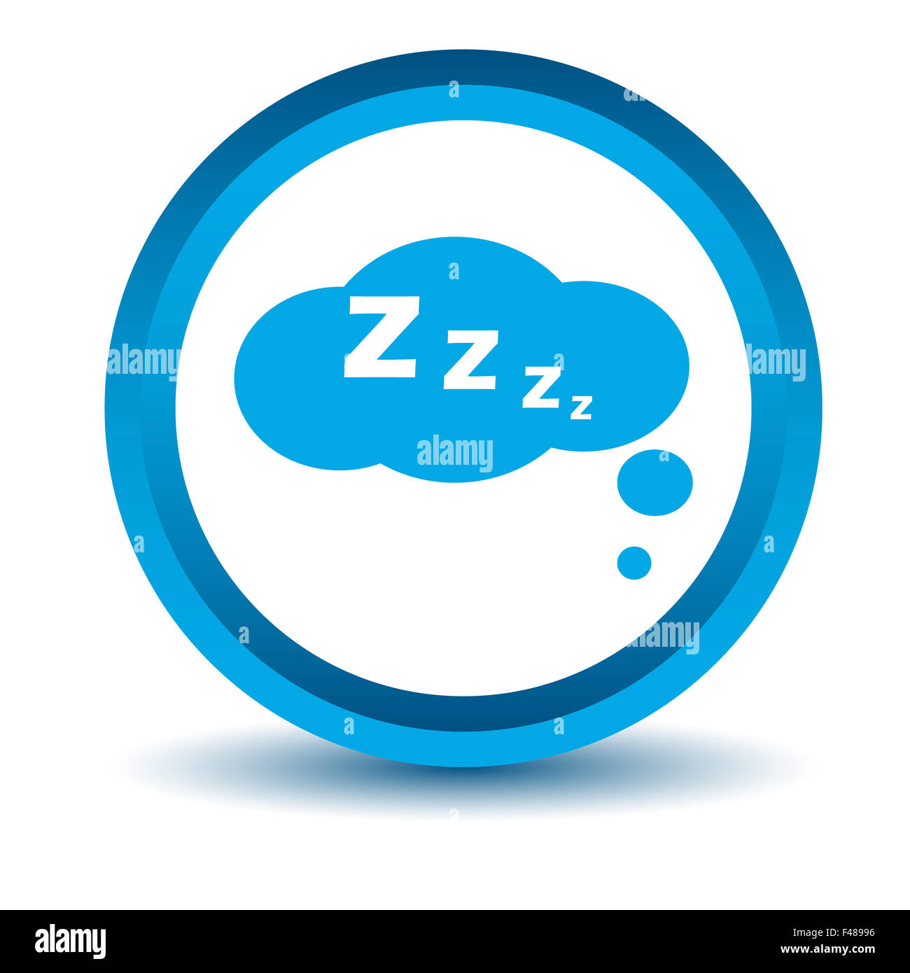 Blue sleep icon Stock Photo - Alamy