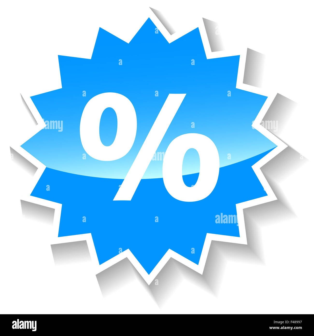 Percentage blue icon Stock Photo - Alamy