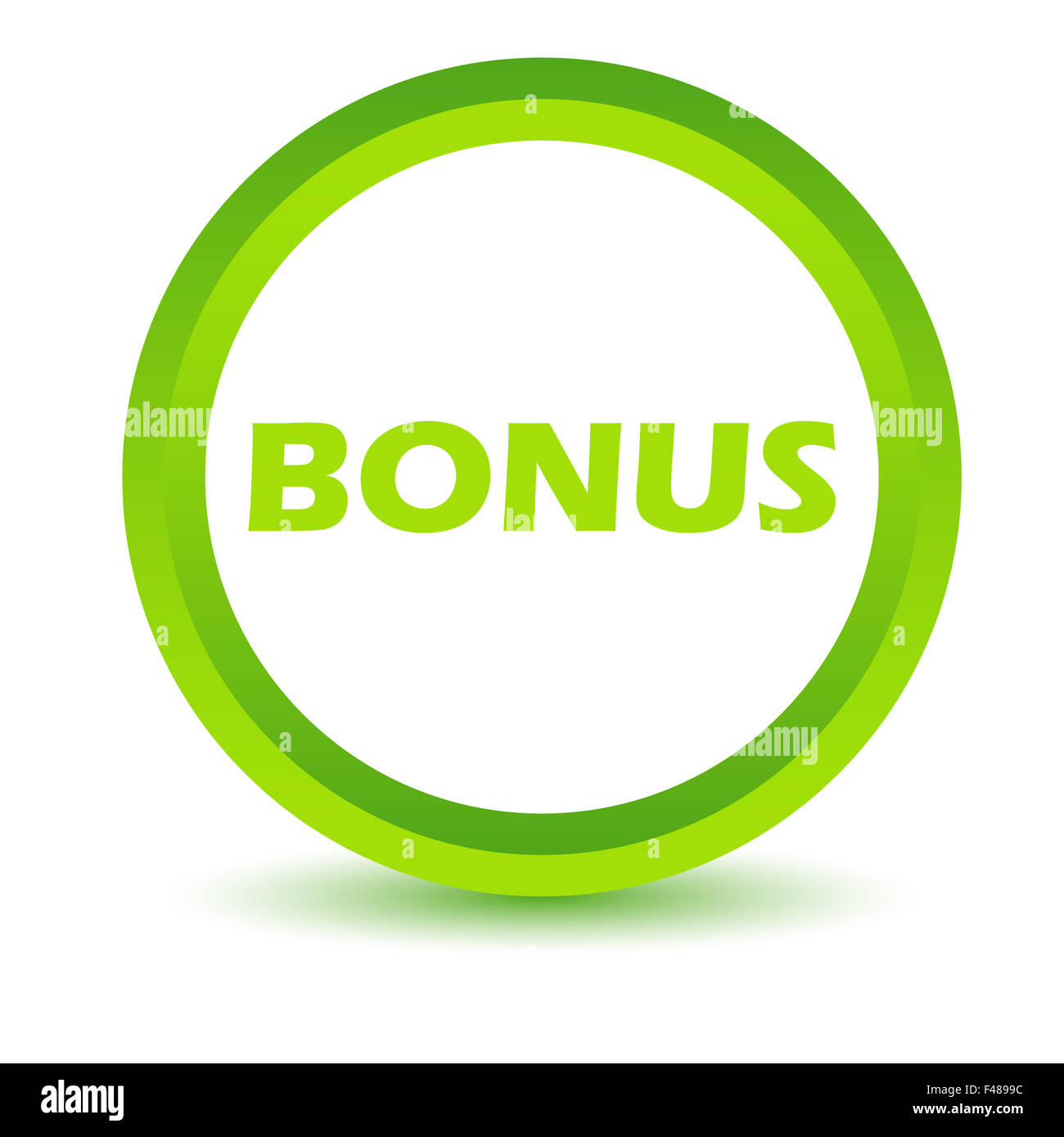 Green bonus icon Stock Photo - Alamy