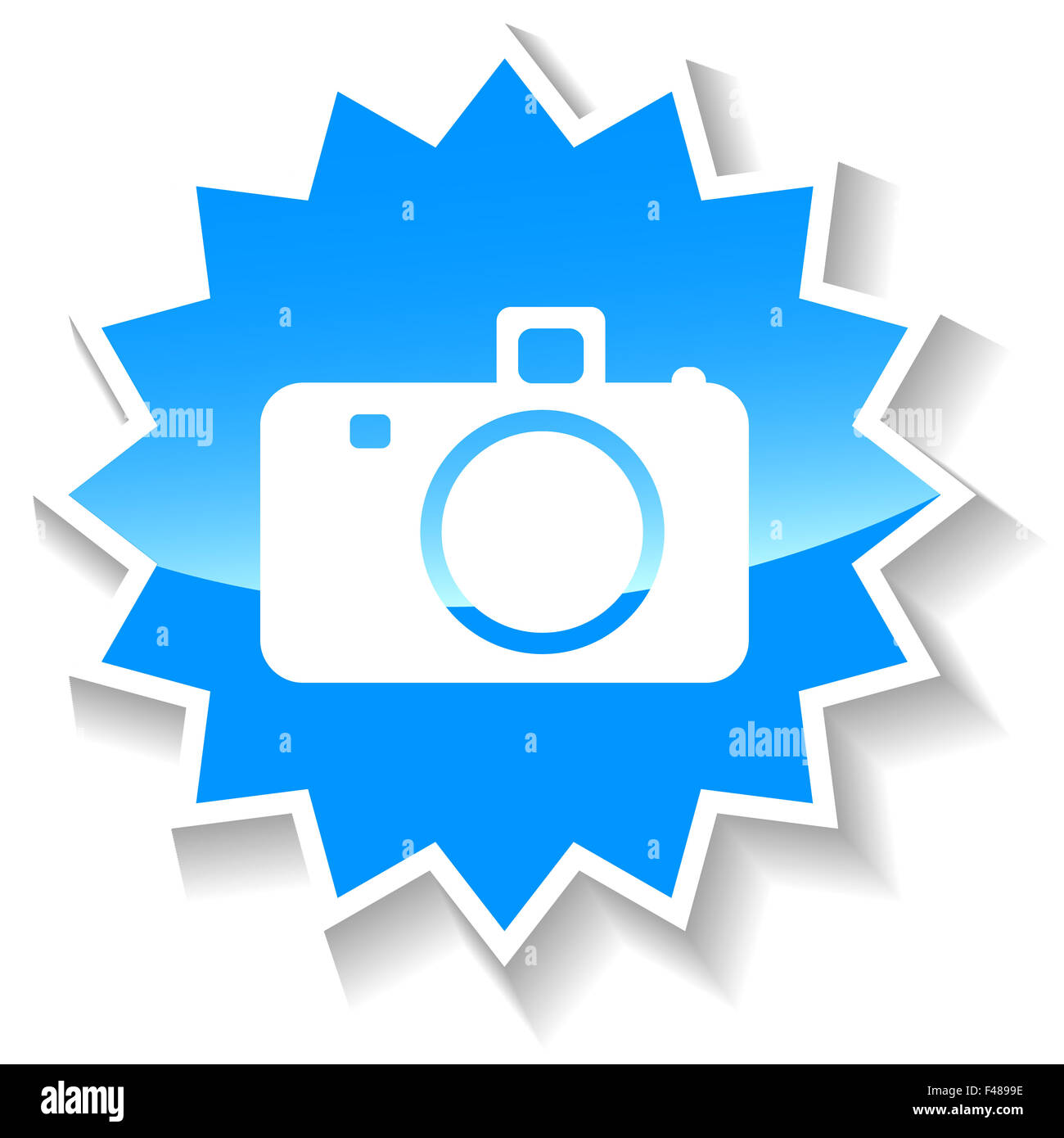 Camera blue icon Stock Photo - Alamy