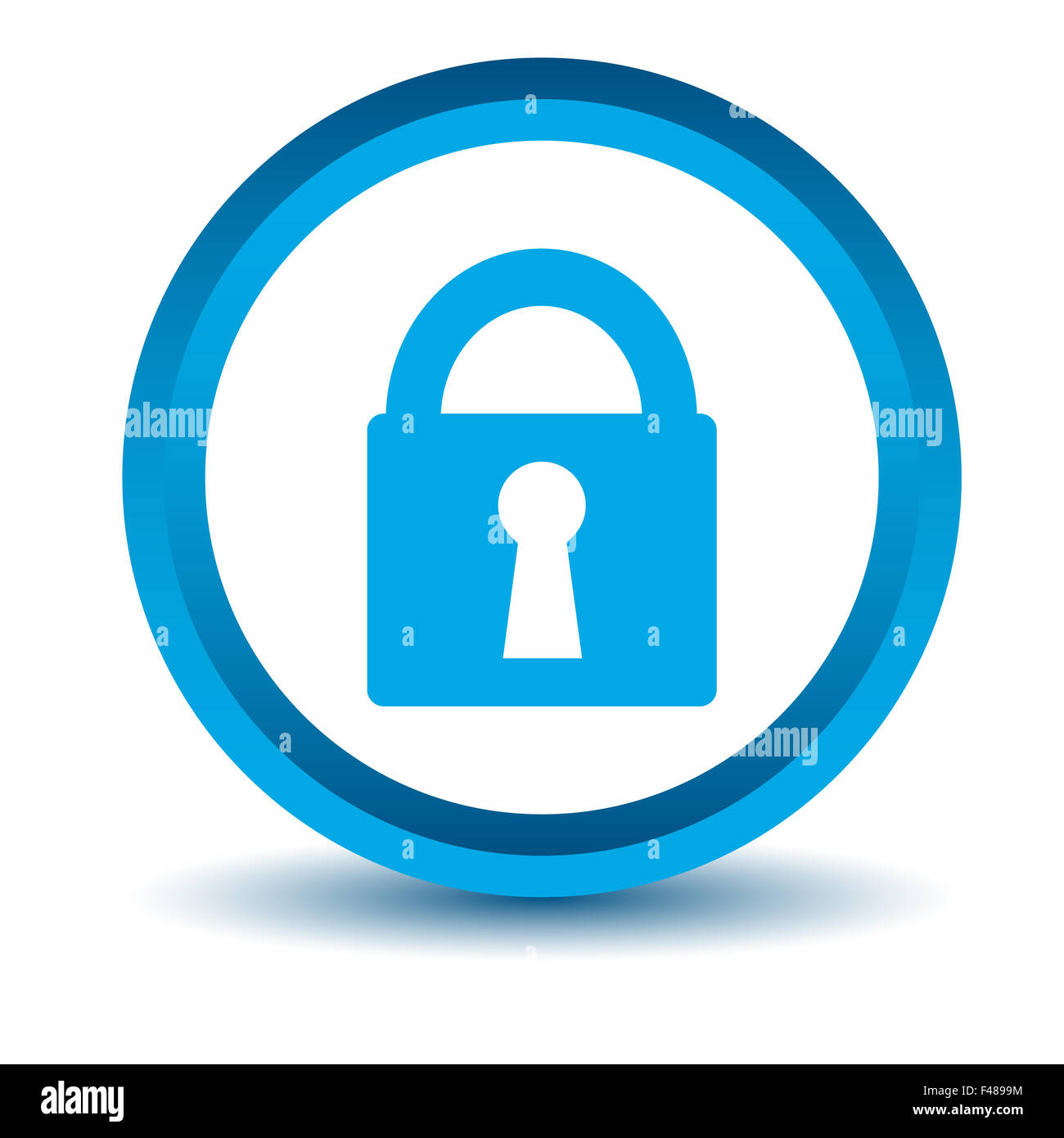 Blue lock icon Stock Photo - Alamy