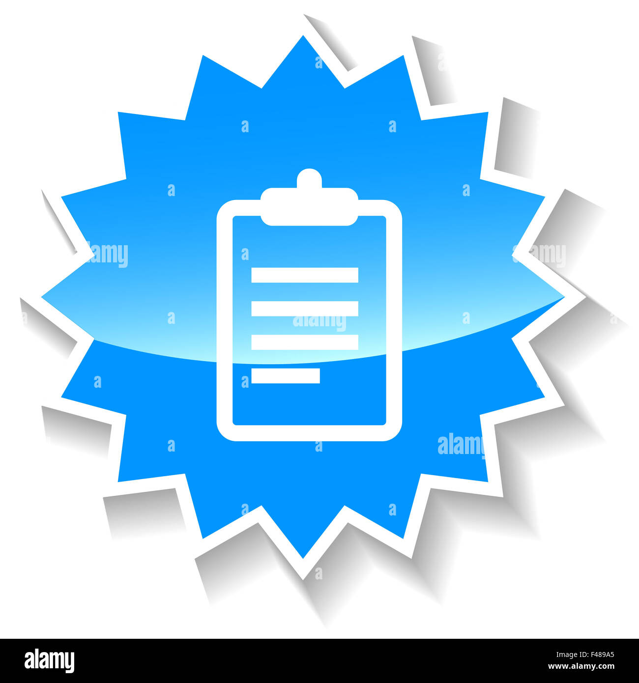 List blue icon Stock Photo - Alamy