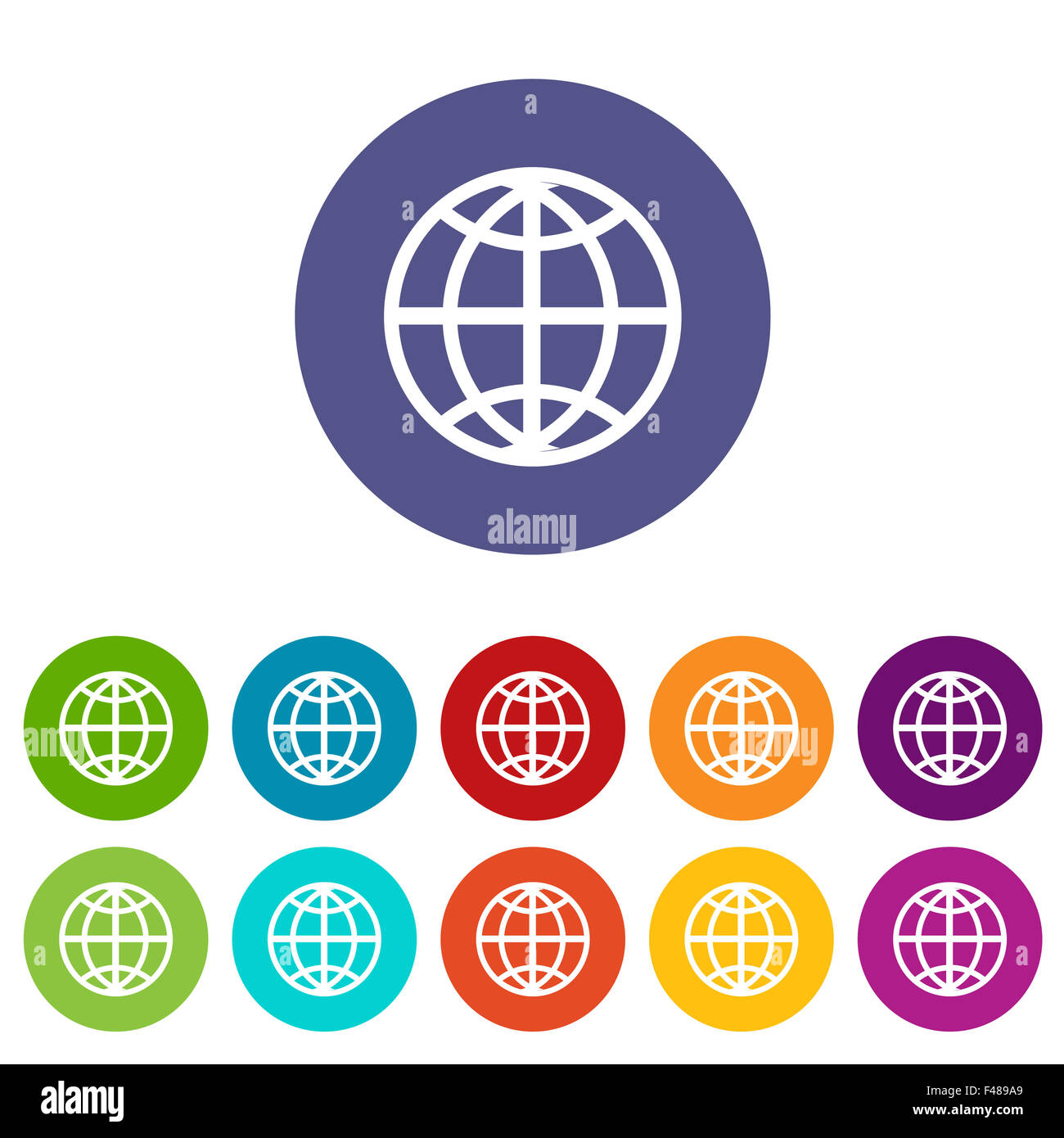 World flat icon Stock Photo - Alamy