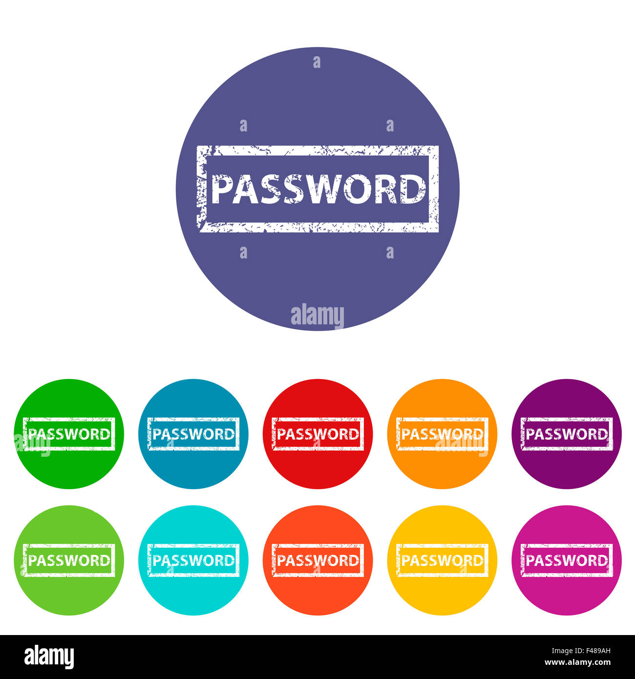 Password flat icon Stock Photo - Alamy