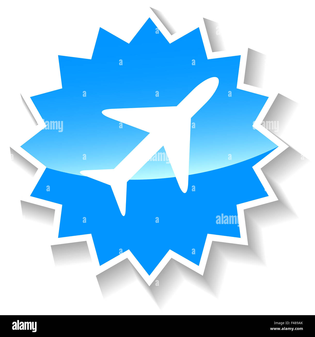 Plane blue icon Stock Photo - Alamy
