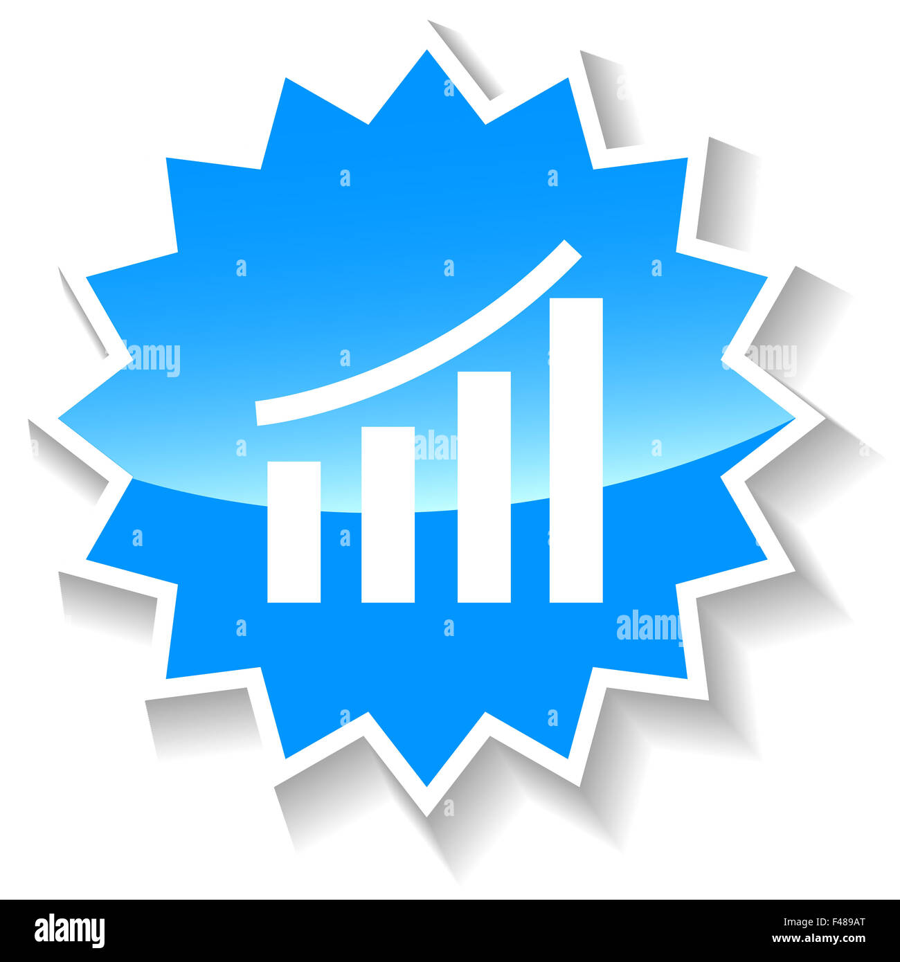 New graph blue icon Stock Photo - Alamy