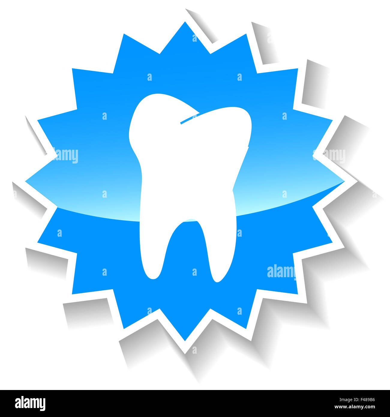 Tooth blue icon Stock Photo - Alamy