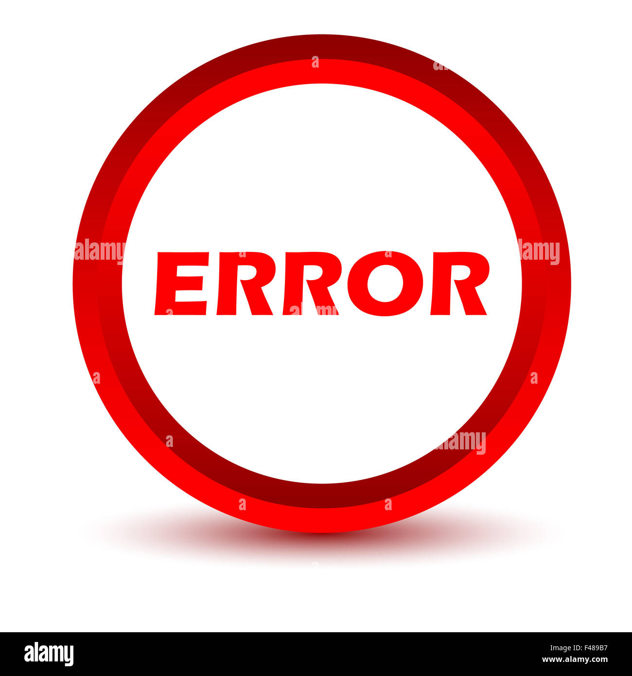 Red error icon Stock Photo - Alamy
