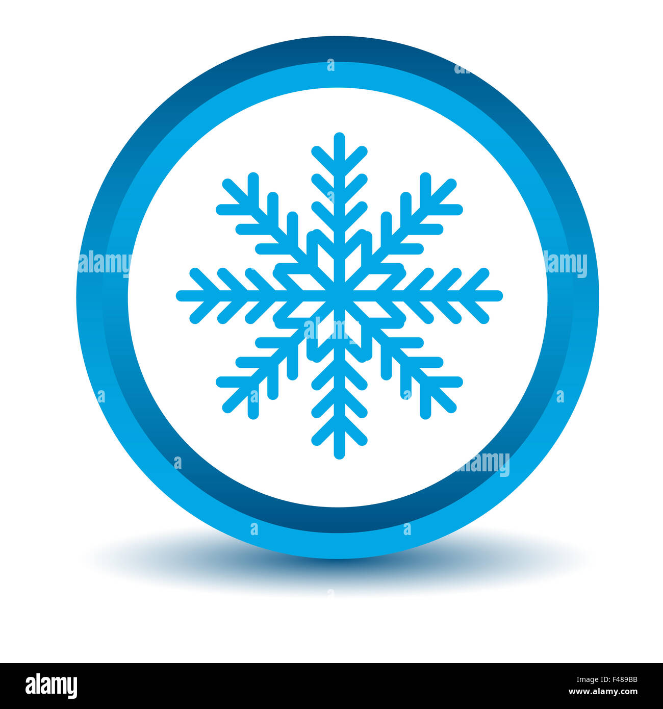 Blue snowflake icon Stock Photo - Alamy