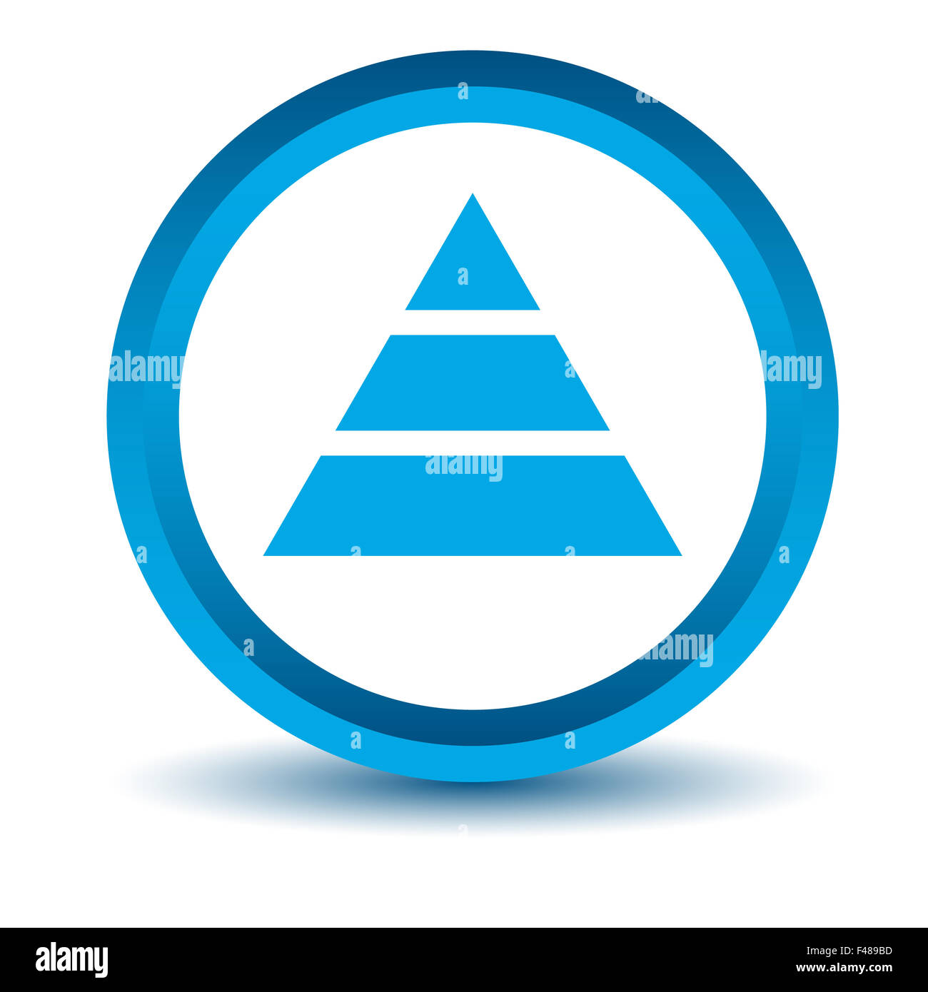 Blue pyramid icon Stock Photo - Alamy