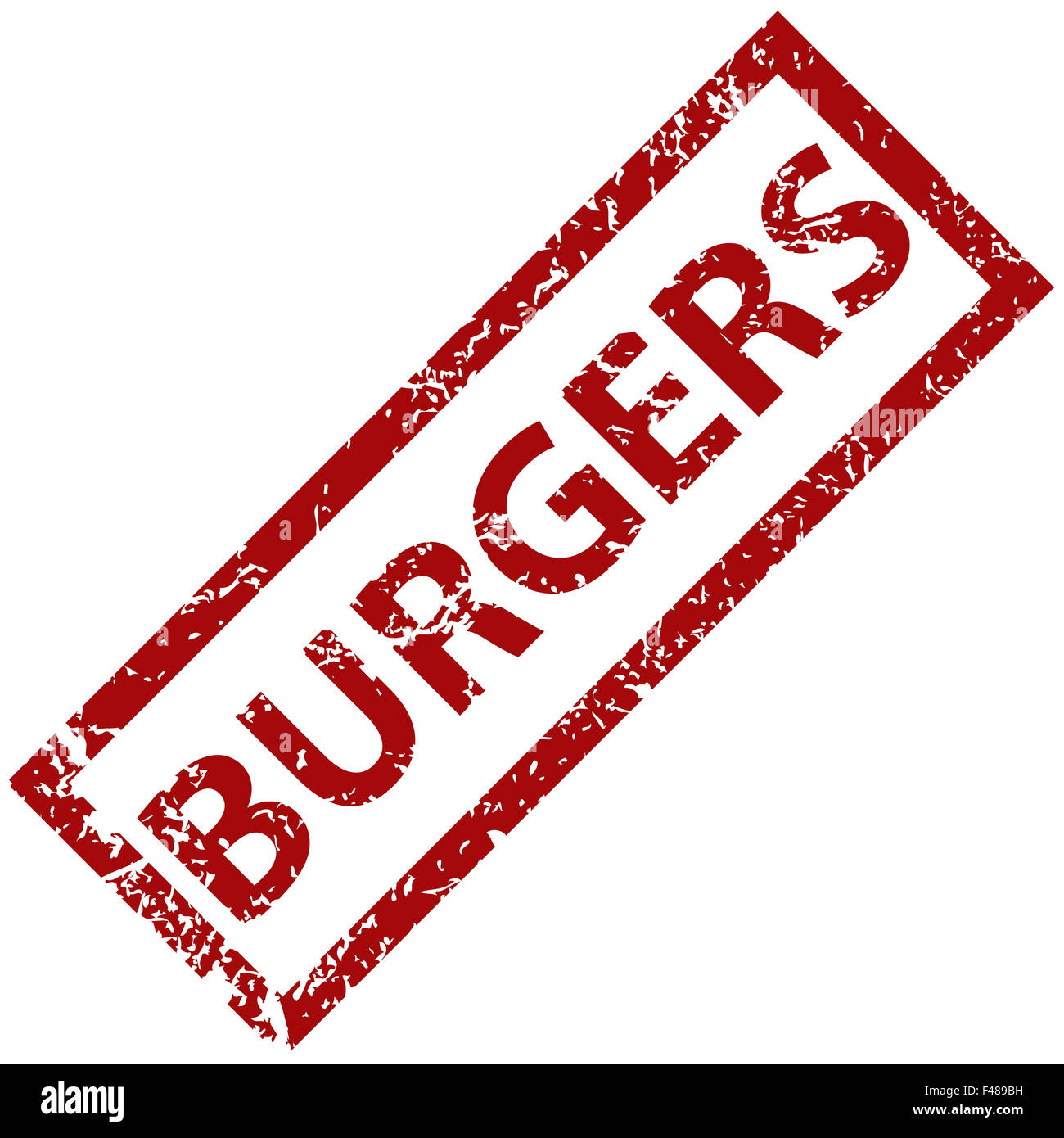 Burgers rubber stamp Stock Photo - Alamy