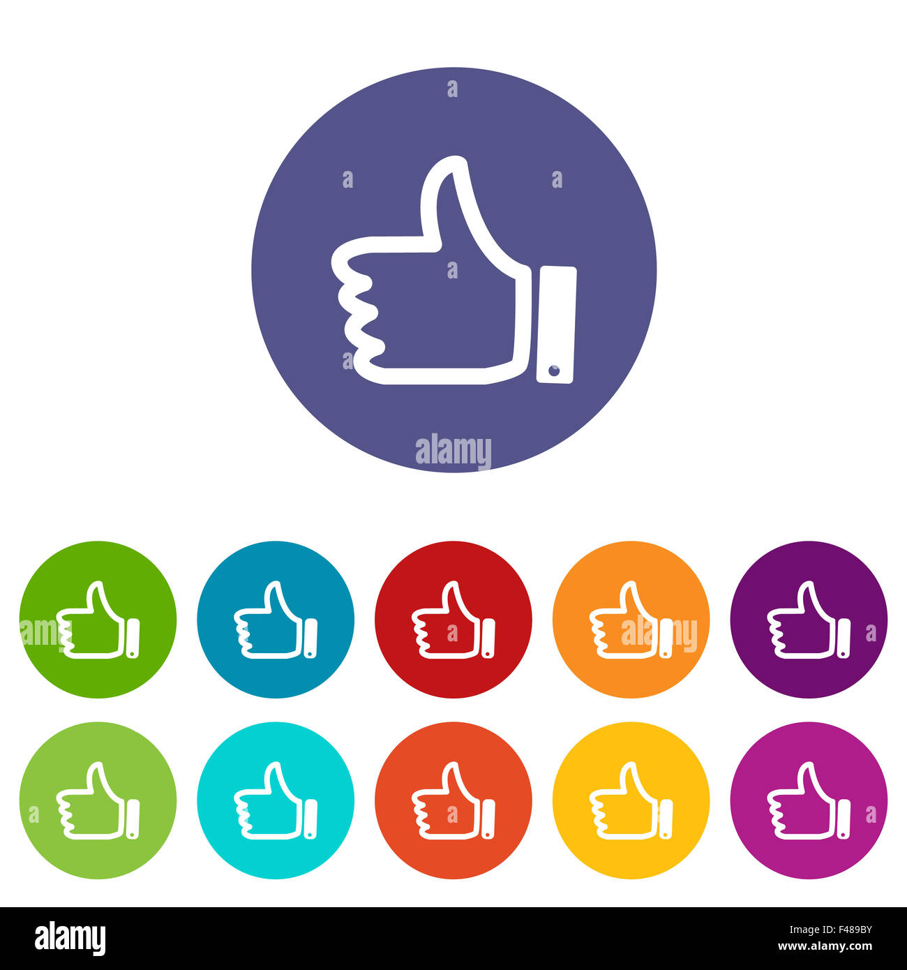 Web like icon flat Cut Out Stock Images & Pictures - Alamy