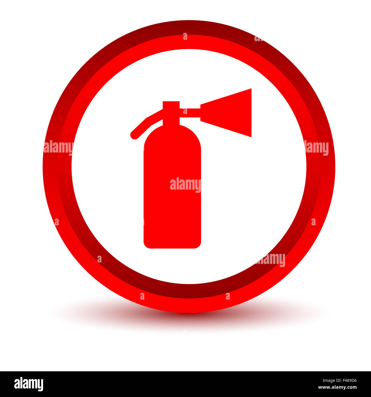Red fire extinguisher icon Stock Photo - Alamy