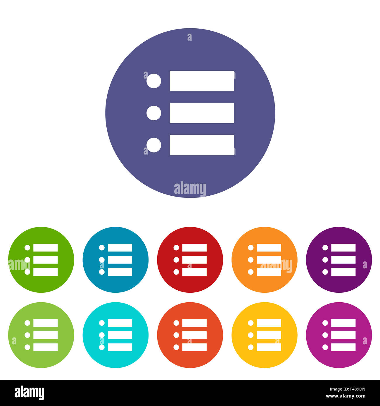 List flat icon Stock Photo - Alamy