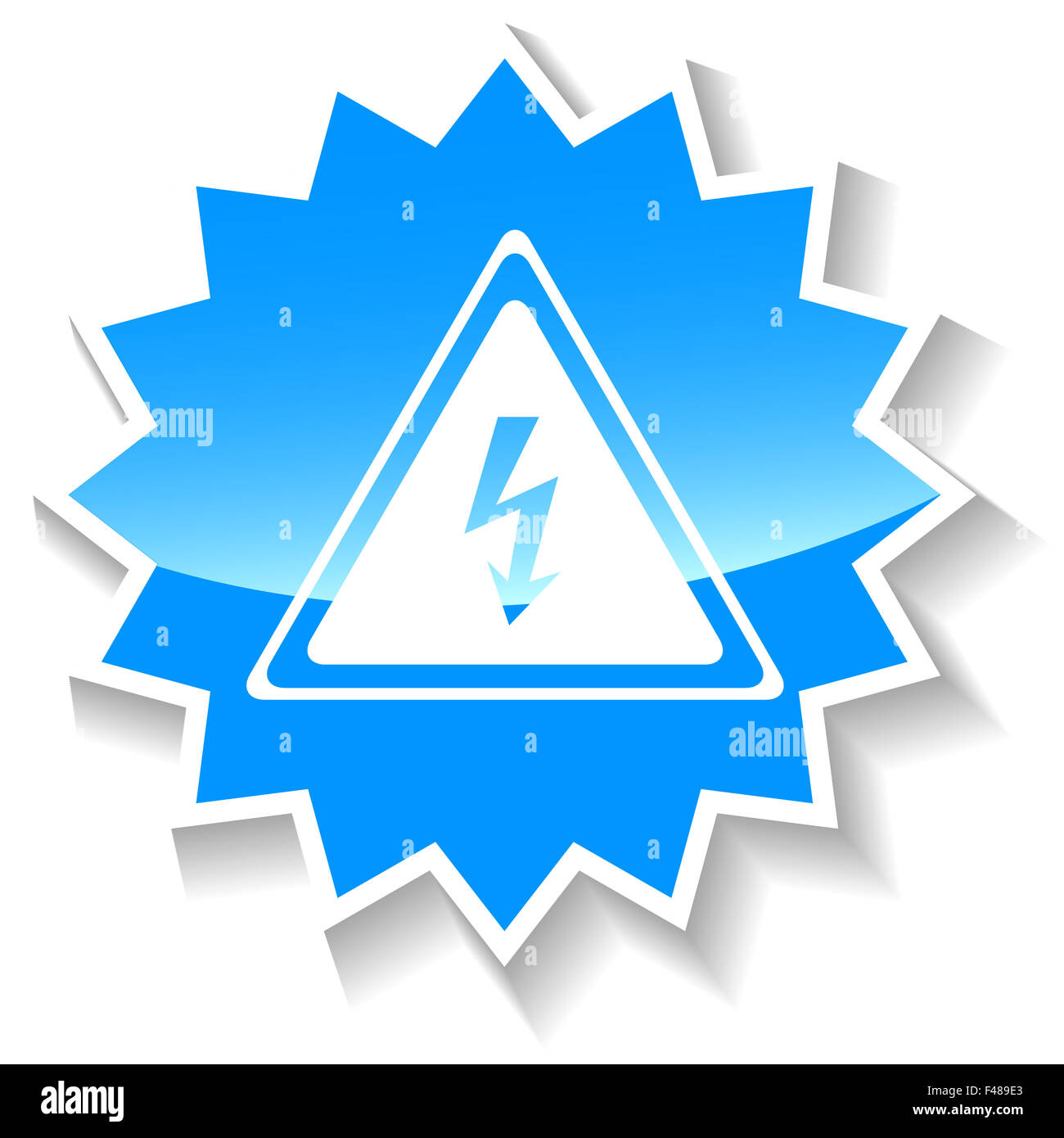 Voltage blue icon Stock Photo - Alamy