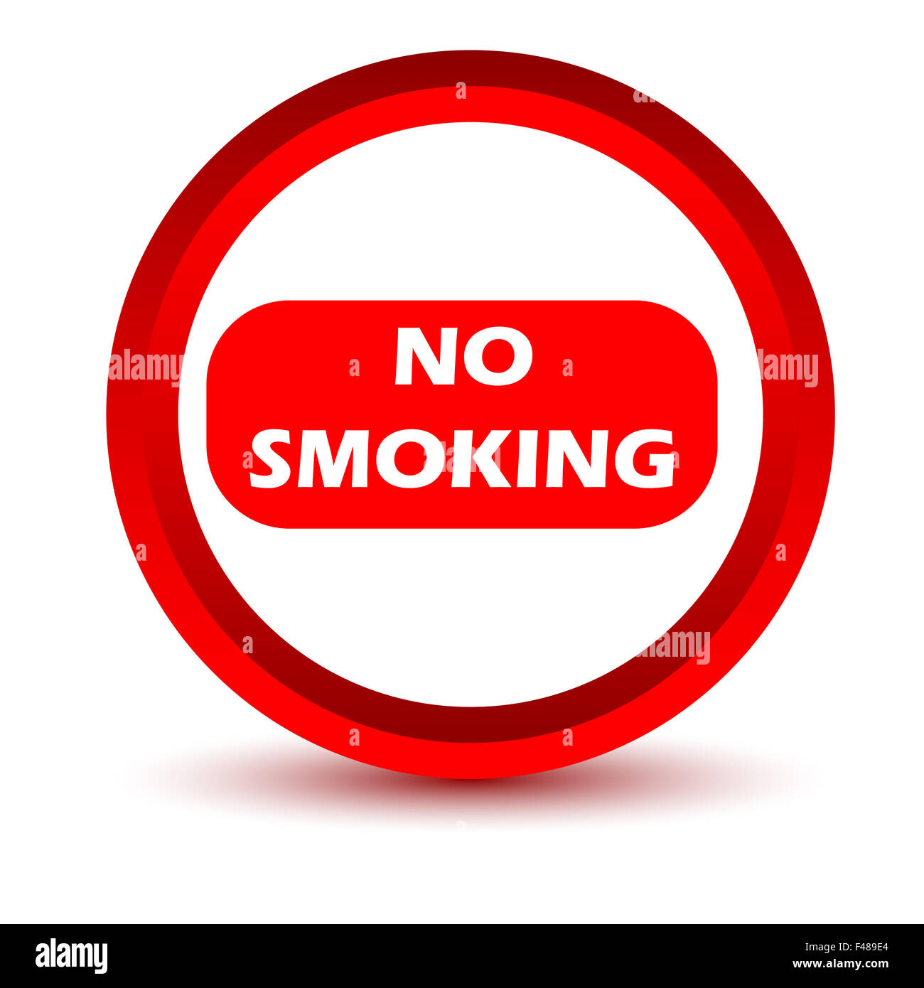 Red no smoking icon Stock Photo - Alamy