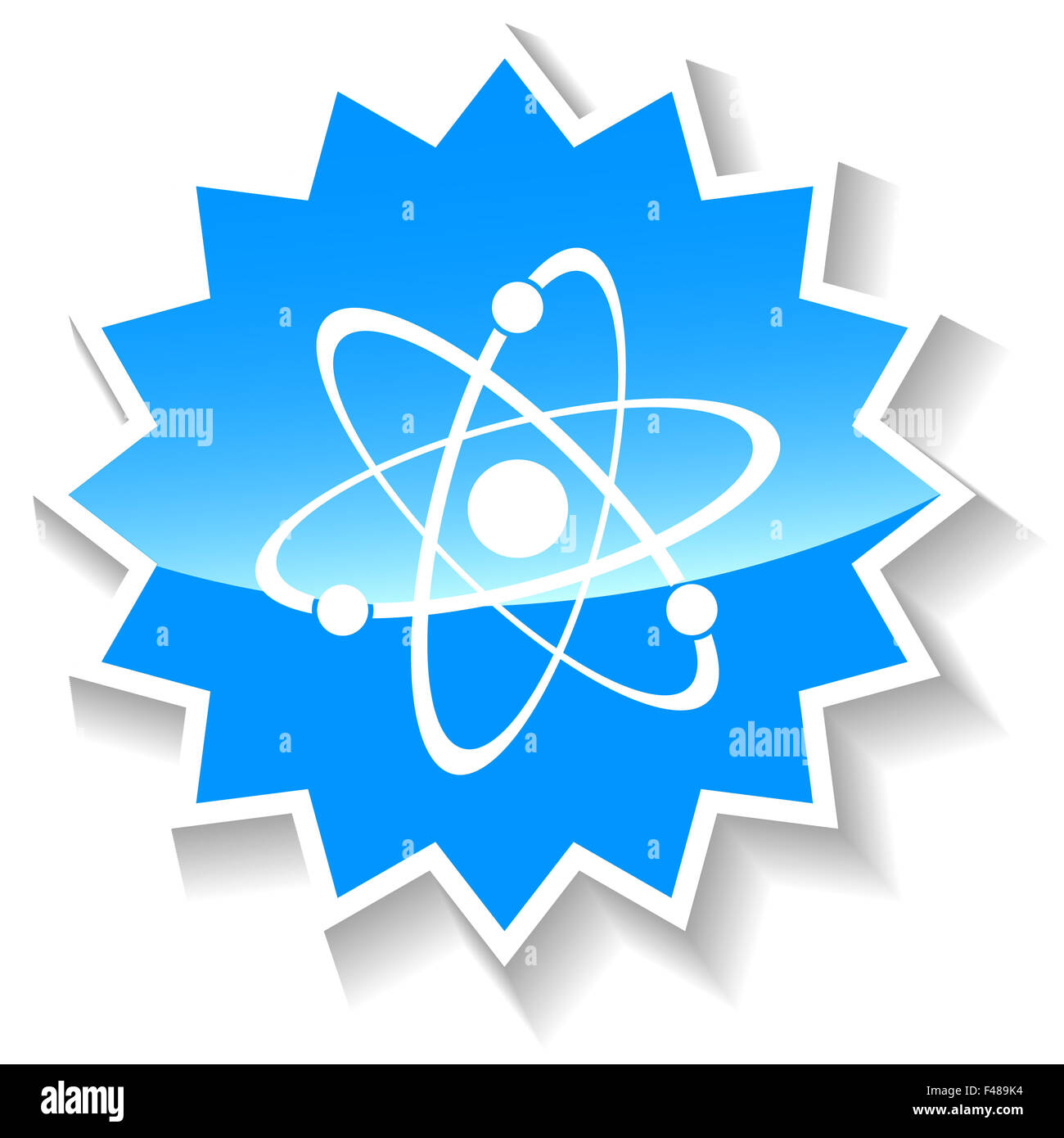 Atom blue icon Stock Photo - Alamy