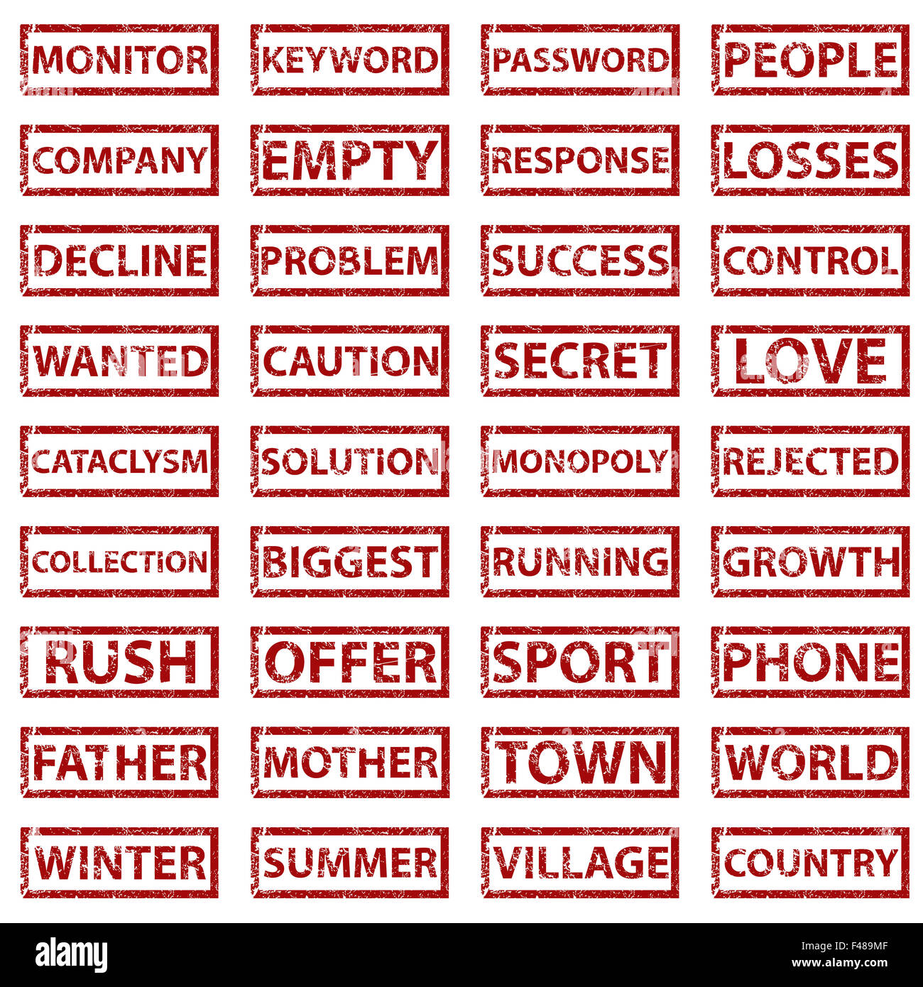 Rubber stamps set Stock Photo - Alamy