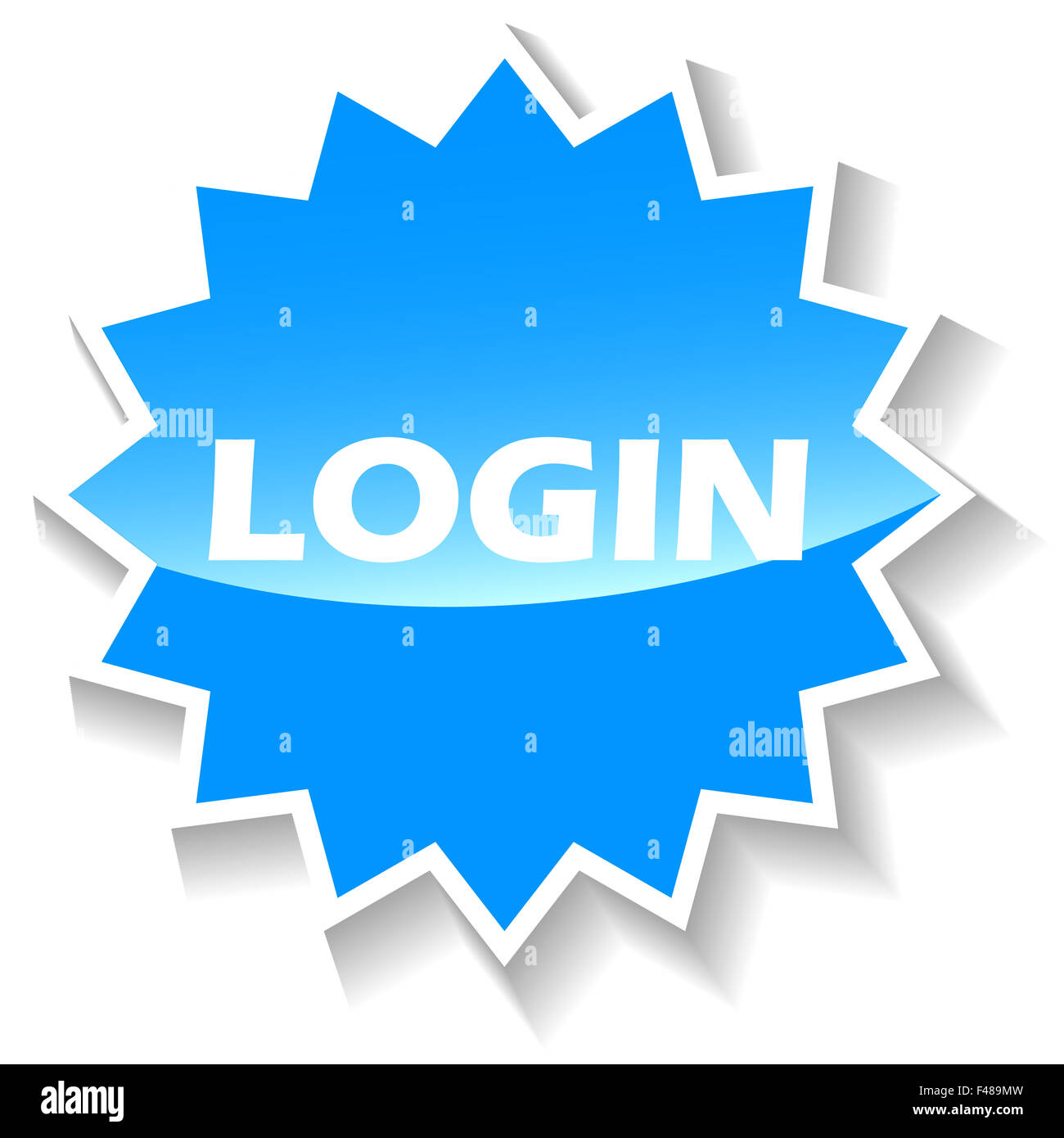 Login blue icon Stock Photo - Alamy