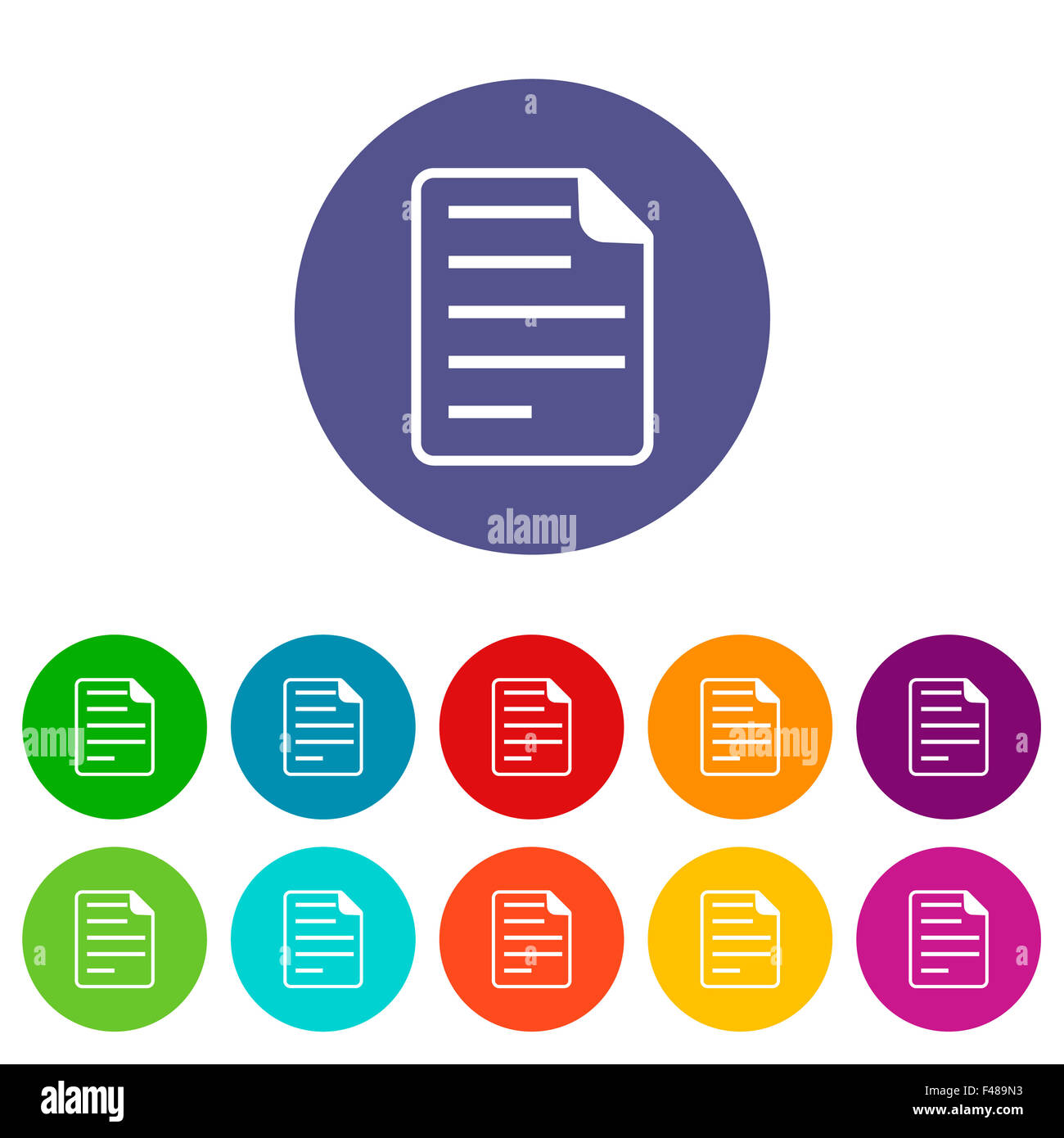Document flat icon Stock Photo - Alamy