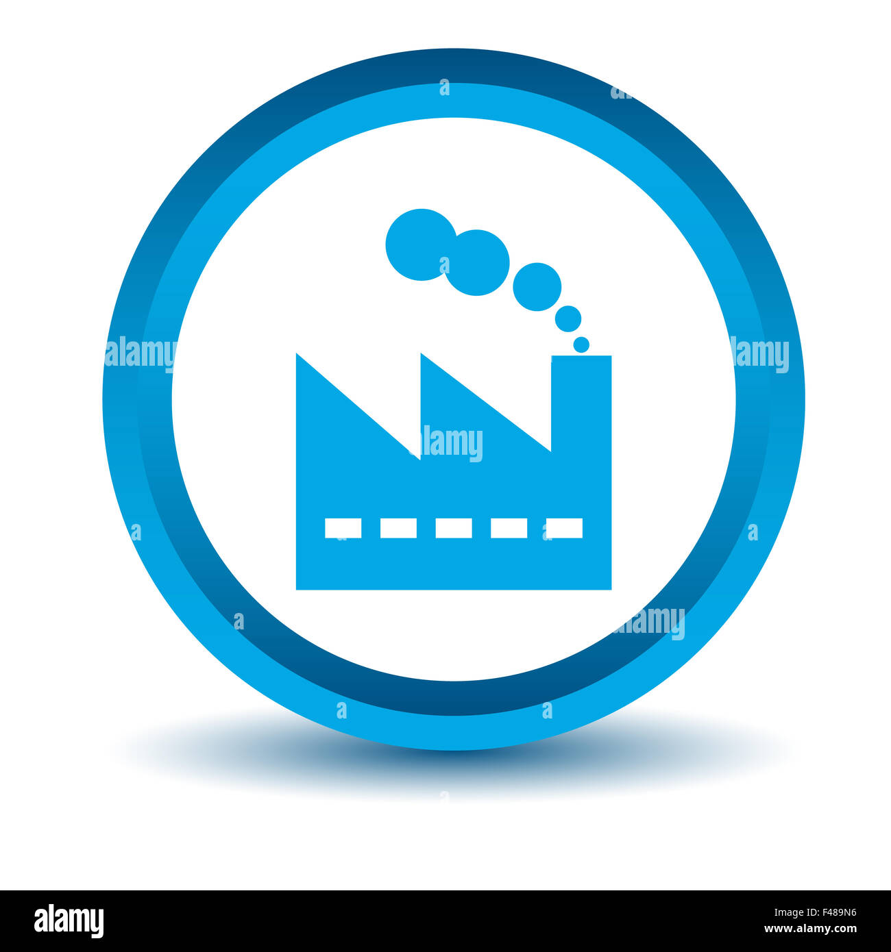 Blue factory icon Stock Photo - Alamy