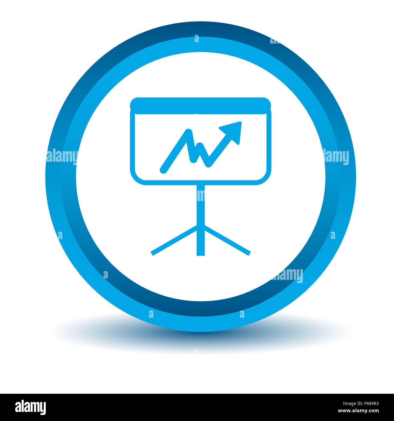 Blue new chart icon Stock Photo - Alamy