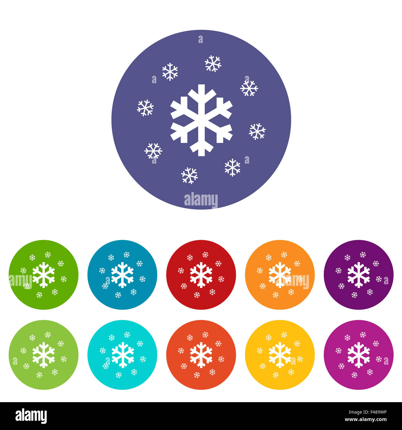 Snow flat icon Stock Photo - Alamy