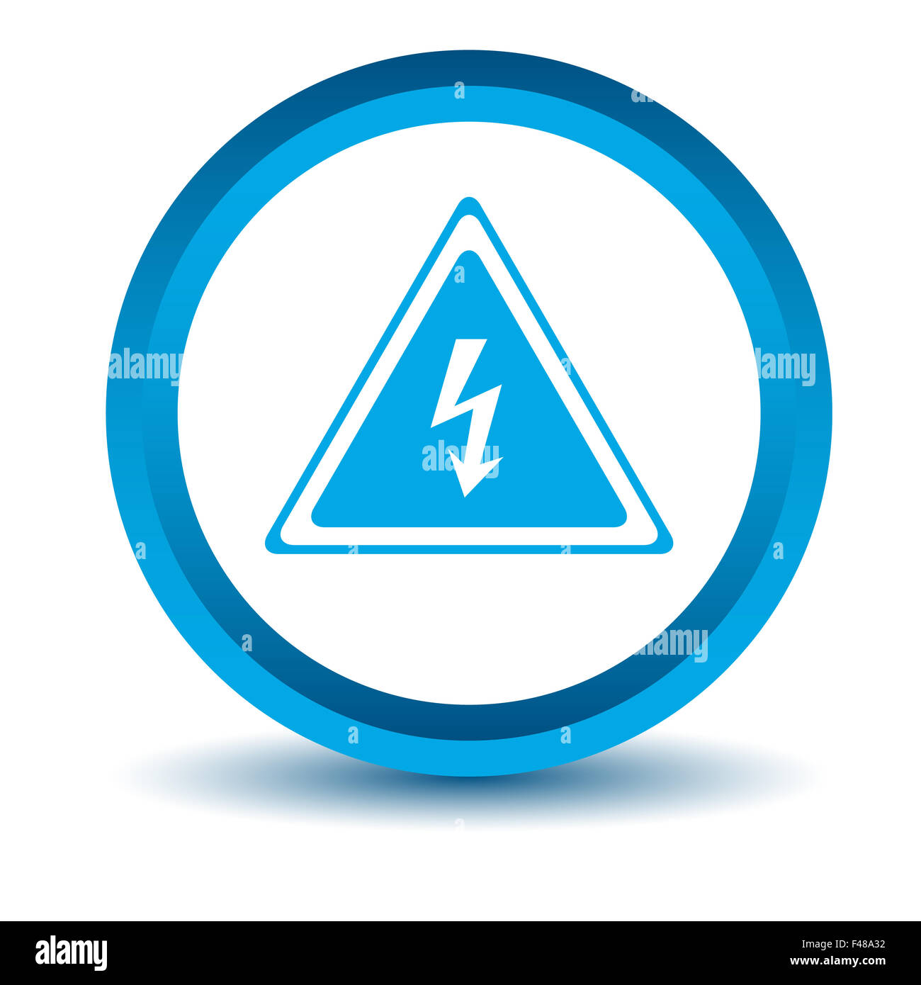 Blue voltage icon Stock Photo - Alamy