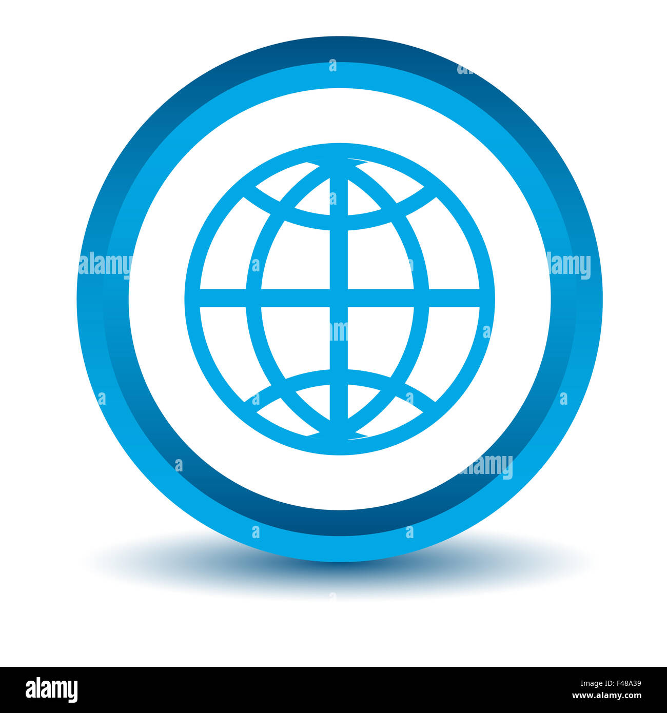 Blue world icon Stock Photo - Alamy