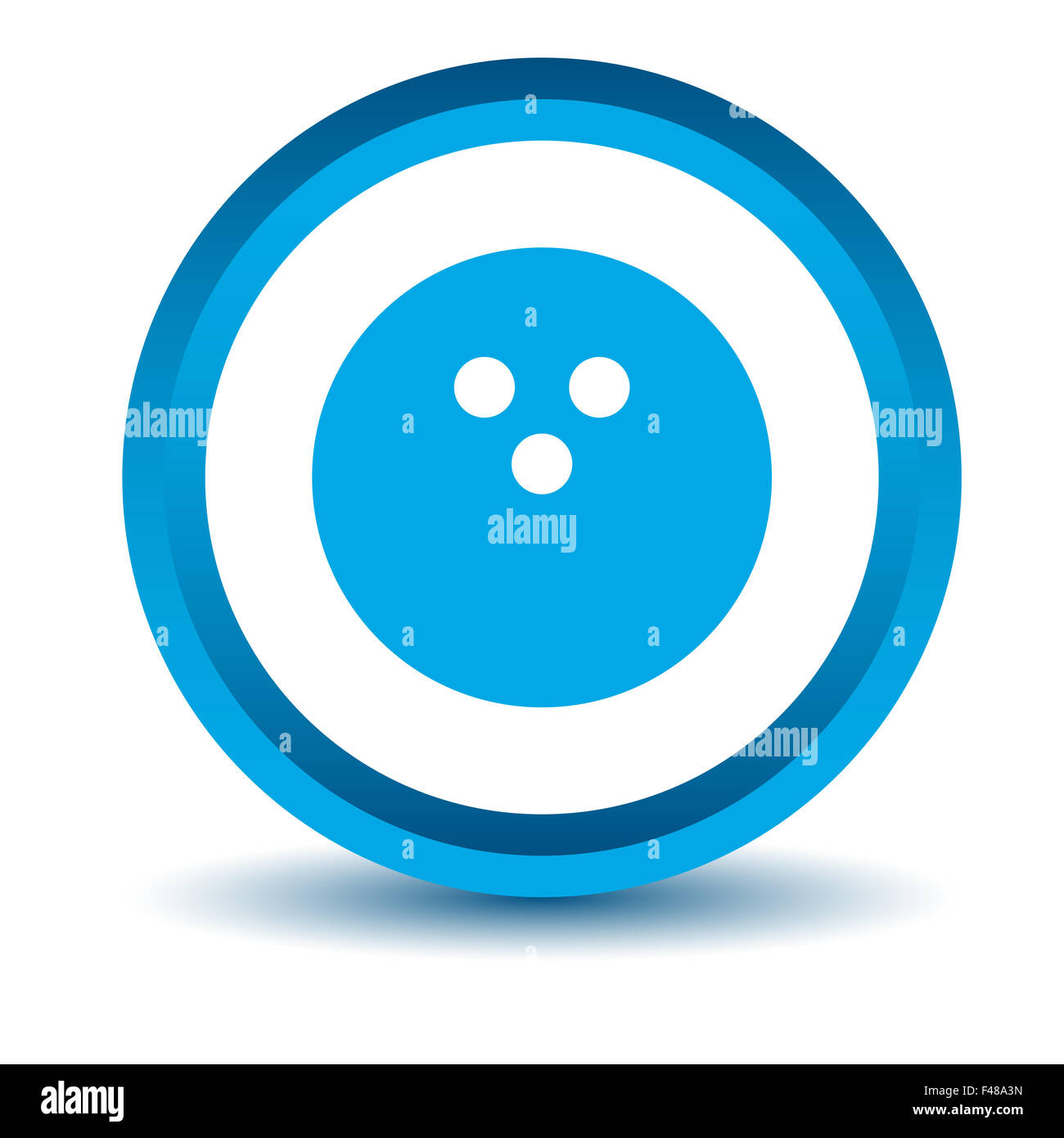 Blue bowling icon Stock Photo - Alamy