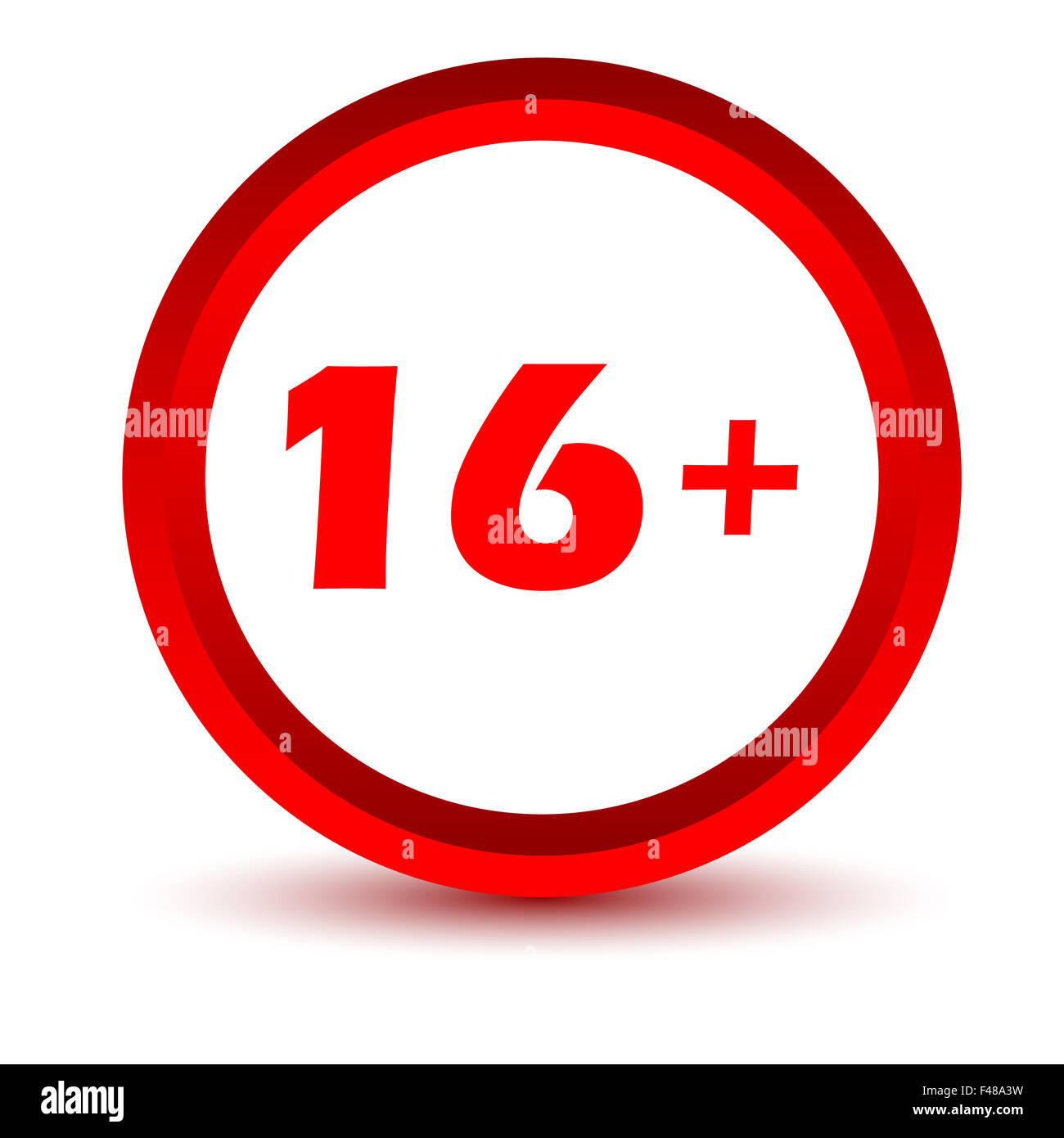 Red age icon Stock Photo - Alamy